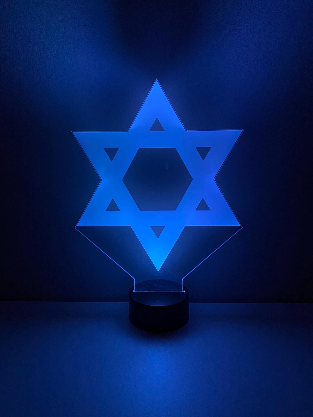Star of David LED Acrylic Light up Centerpieces | Nightlight | Hanukkah ...