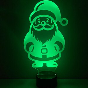 Santa LED Acrylic Light up Centerpieces | Nightlight | Christmas Decor ...
