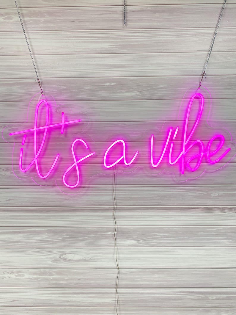 It's a Vibe Acrylic Neon Sign | Birthday Party Neon Sign | Wedding Neon ...