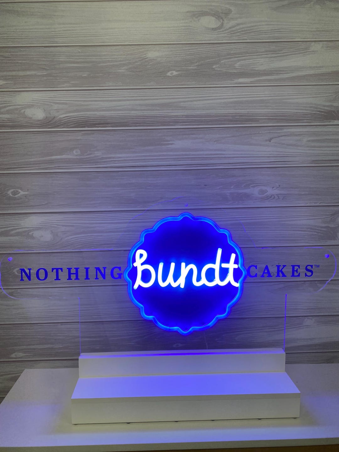 Custom Acrylic Nothing Bundt Cakes Neon Business Sign With Stand And/or ...