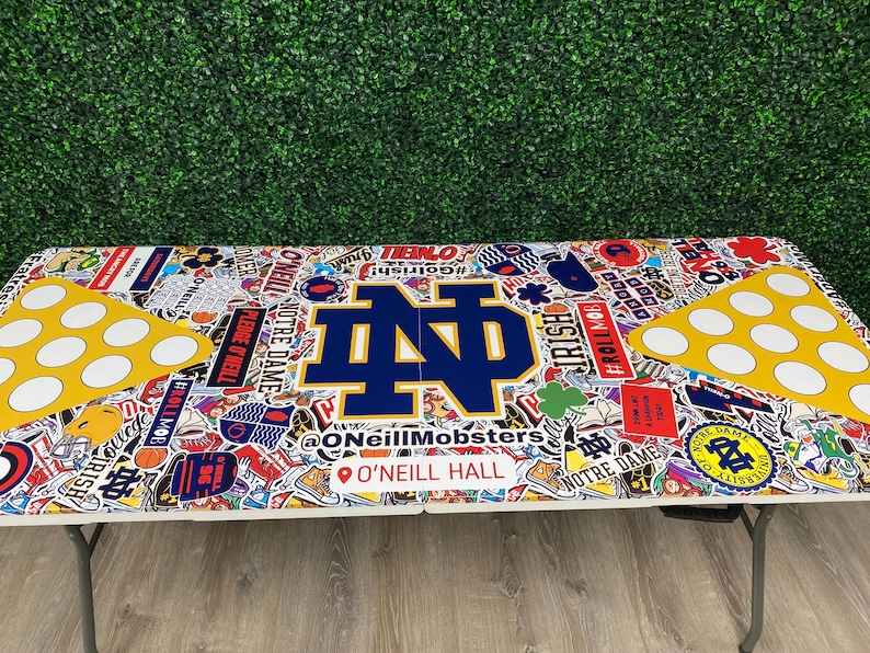 Custom Notre Dame O'neill Family Hall Inspired Beer Pong Table ...