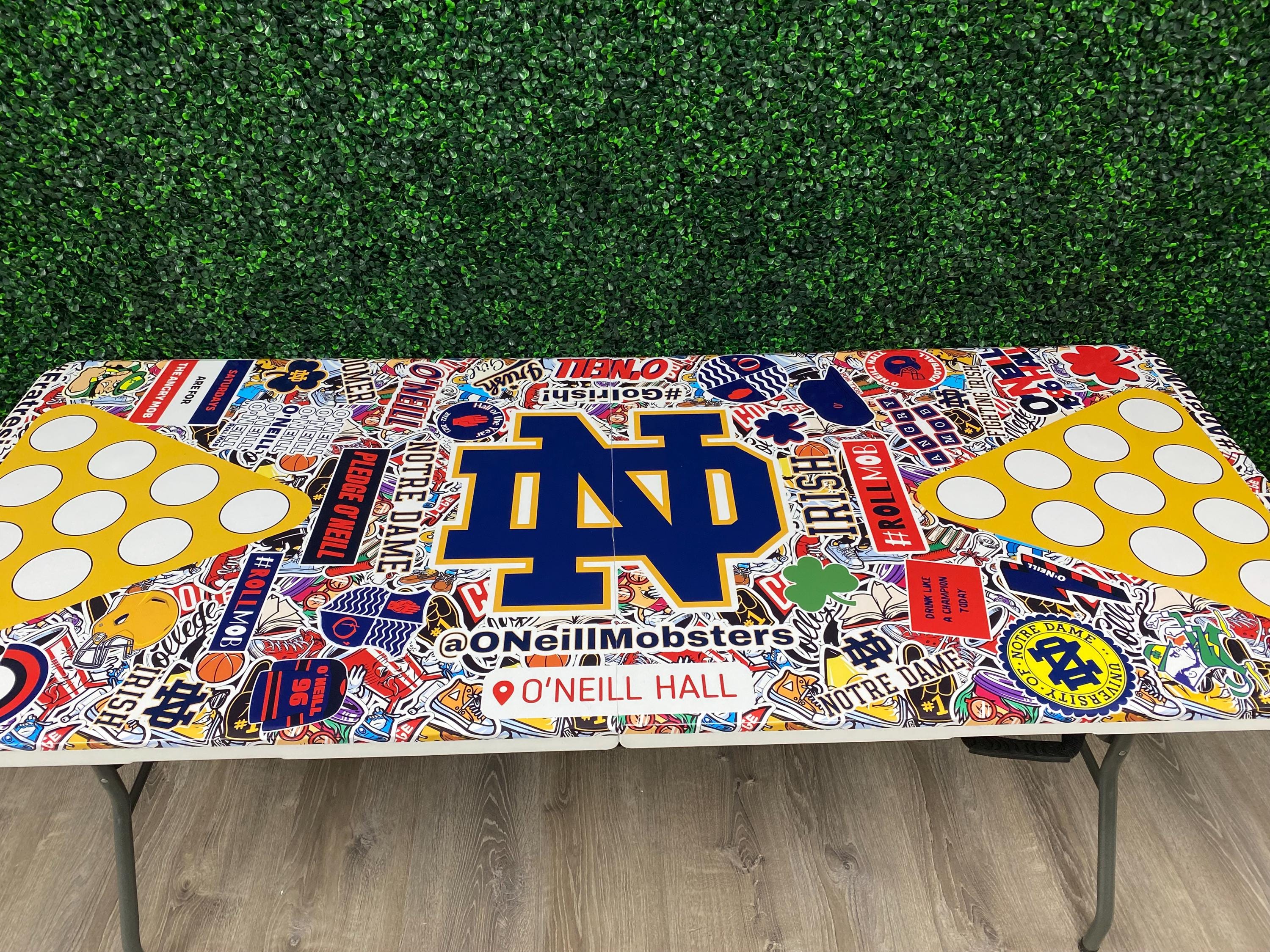 Custom Notre Dame O'neill Family Hall Inspired Beer Pong Table ...