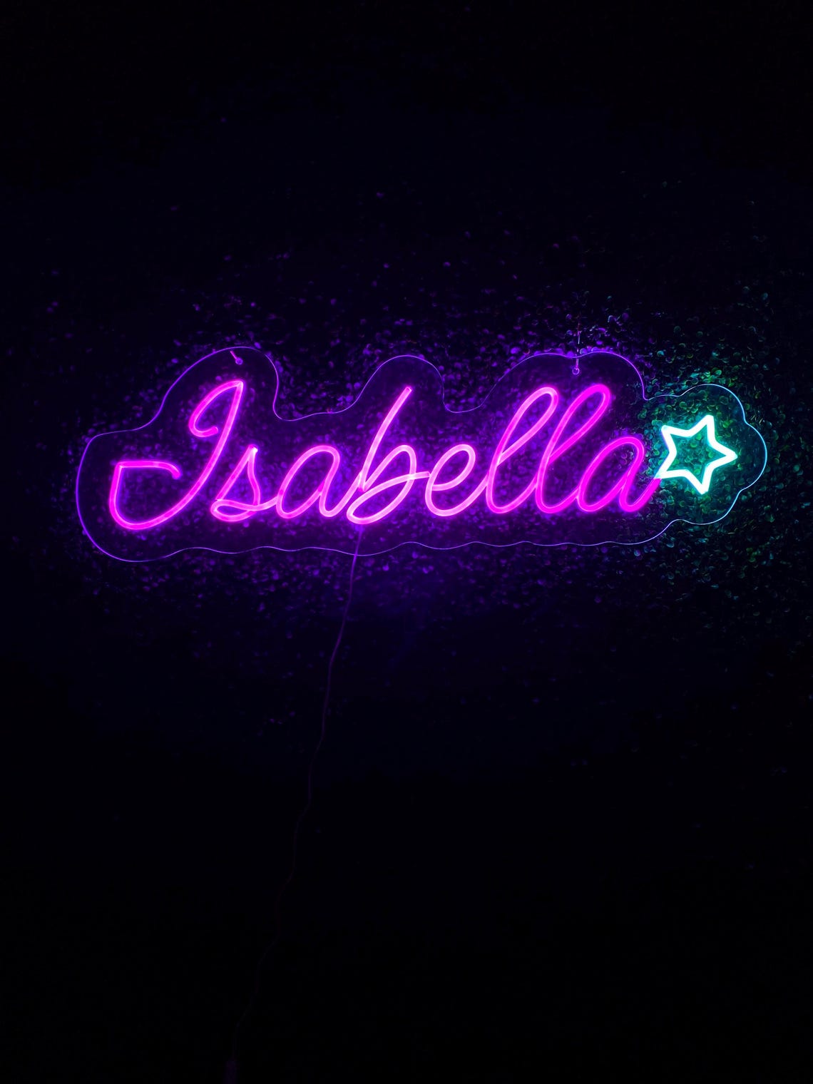 Name Acrylic Neon Sign | Birthday Party Neon Sign | Sweet 16 Neon Sign ...