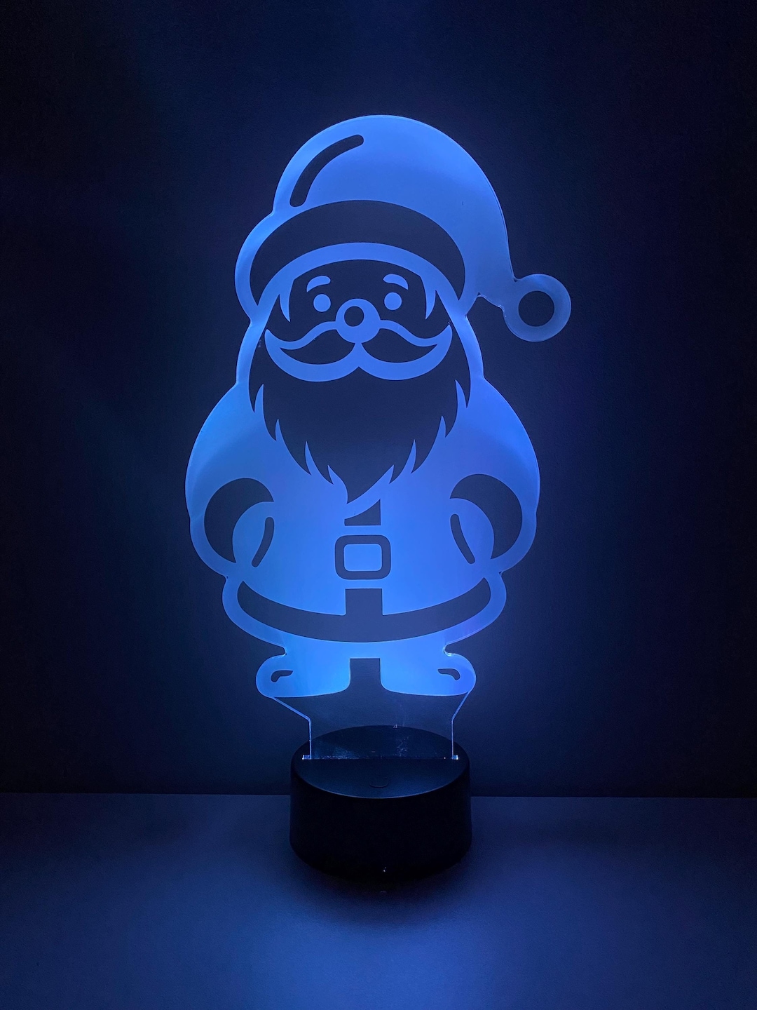 Santa LED Acrylic Light up Centerpieces | Nightlight | Christmas Decor ...