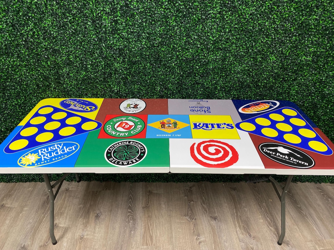 Custom Dewey Beach Bars Beer Pong Table | Personalized College Gift - Etsy