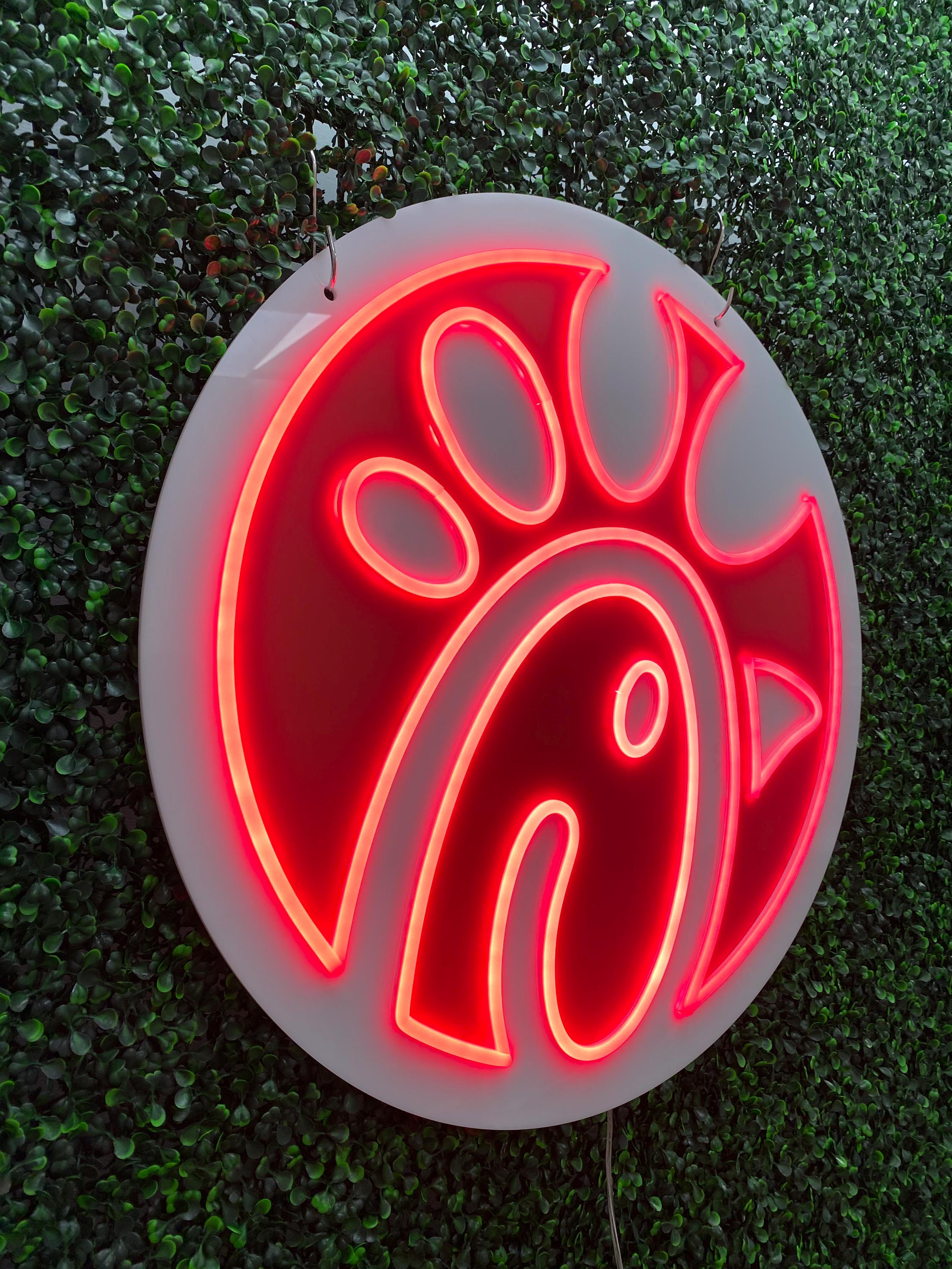 Chick-fil-a Chicken Neon Sign | Acrylic Neon Sign | Custom Neon Sign - Etsy