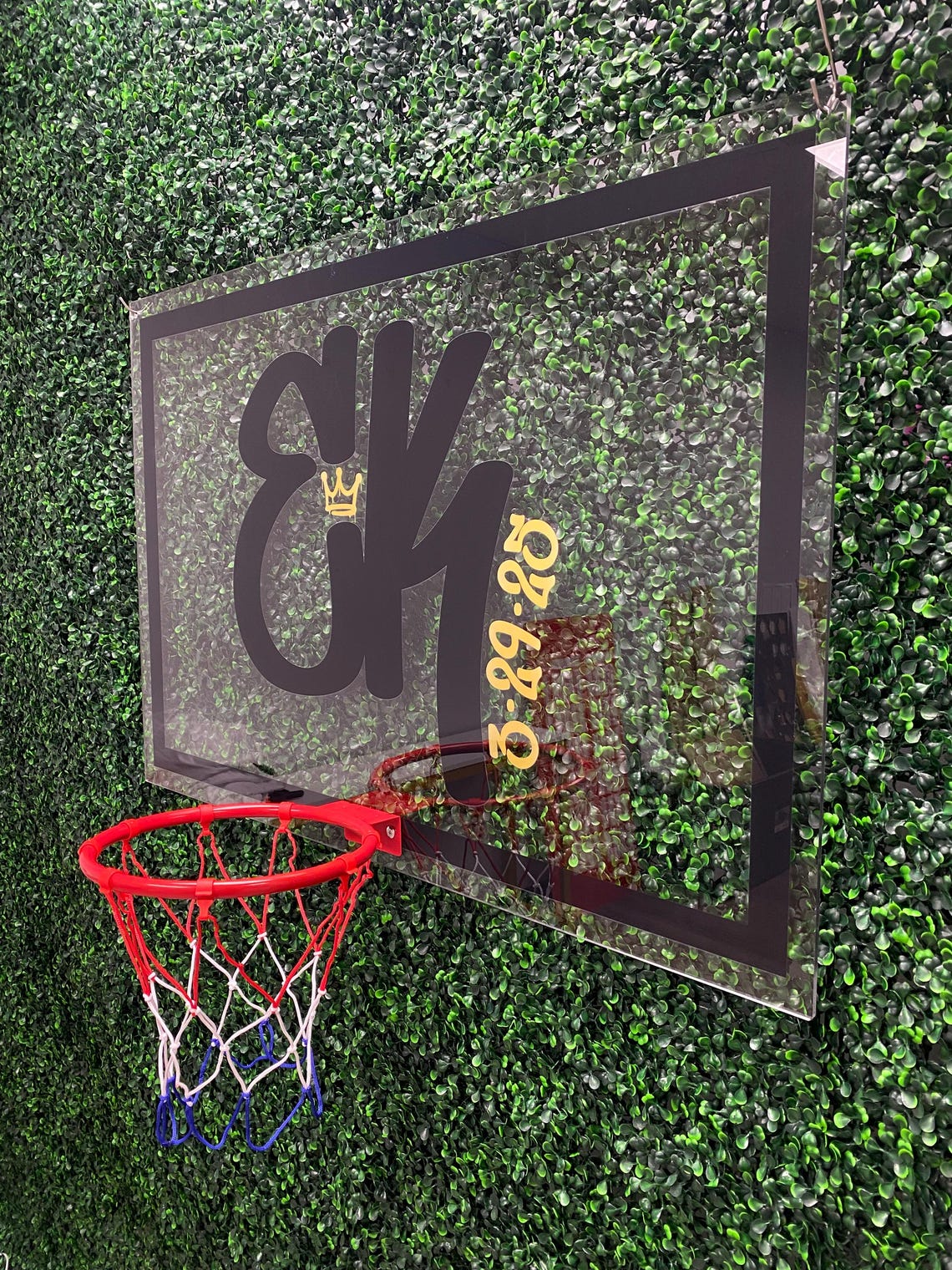 Basketball Theme With Hoop Acrylic Layered + Neon Accent Acrylic Sign ...