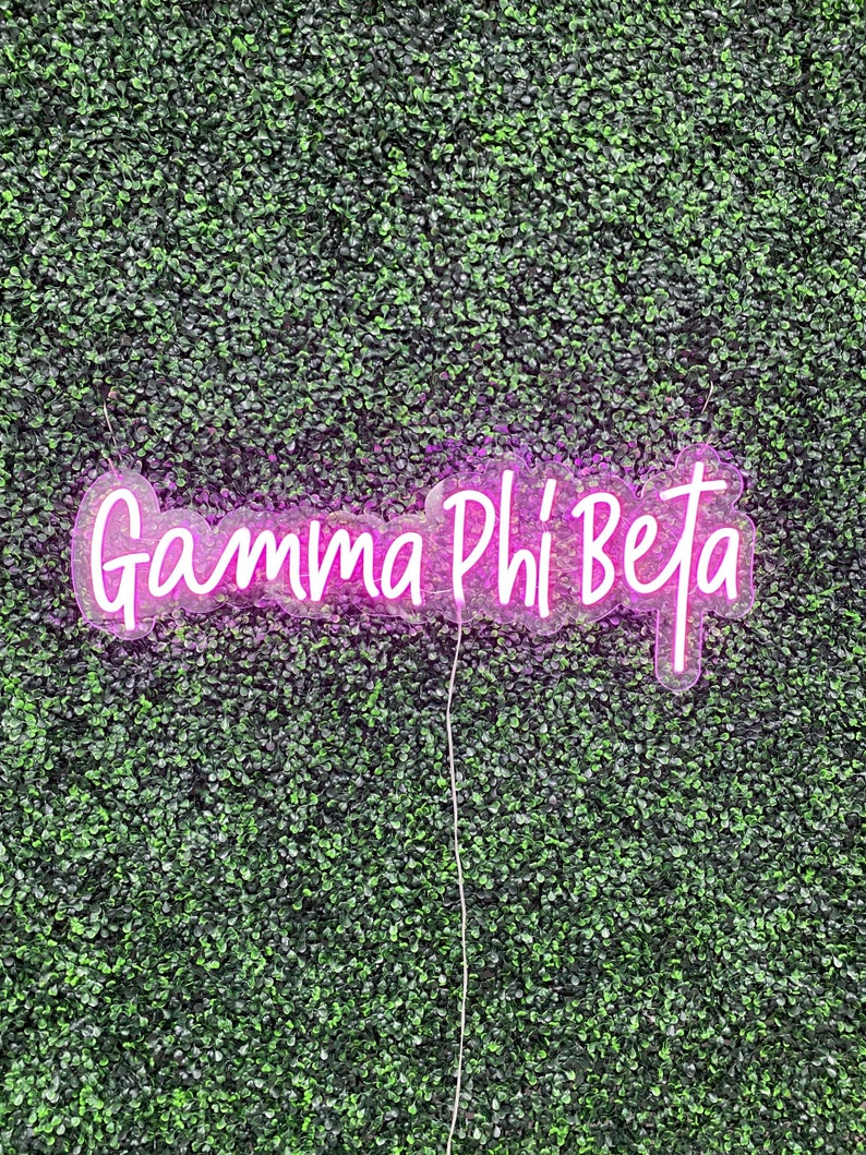 Sorority or Fraternity Custom Acrylic Neon Sign Greek Letters Sign Dorm ...