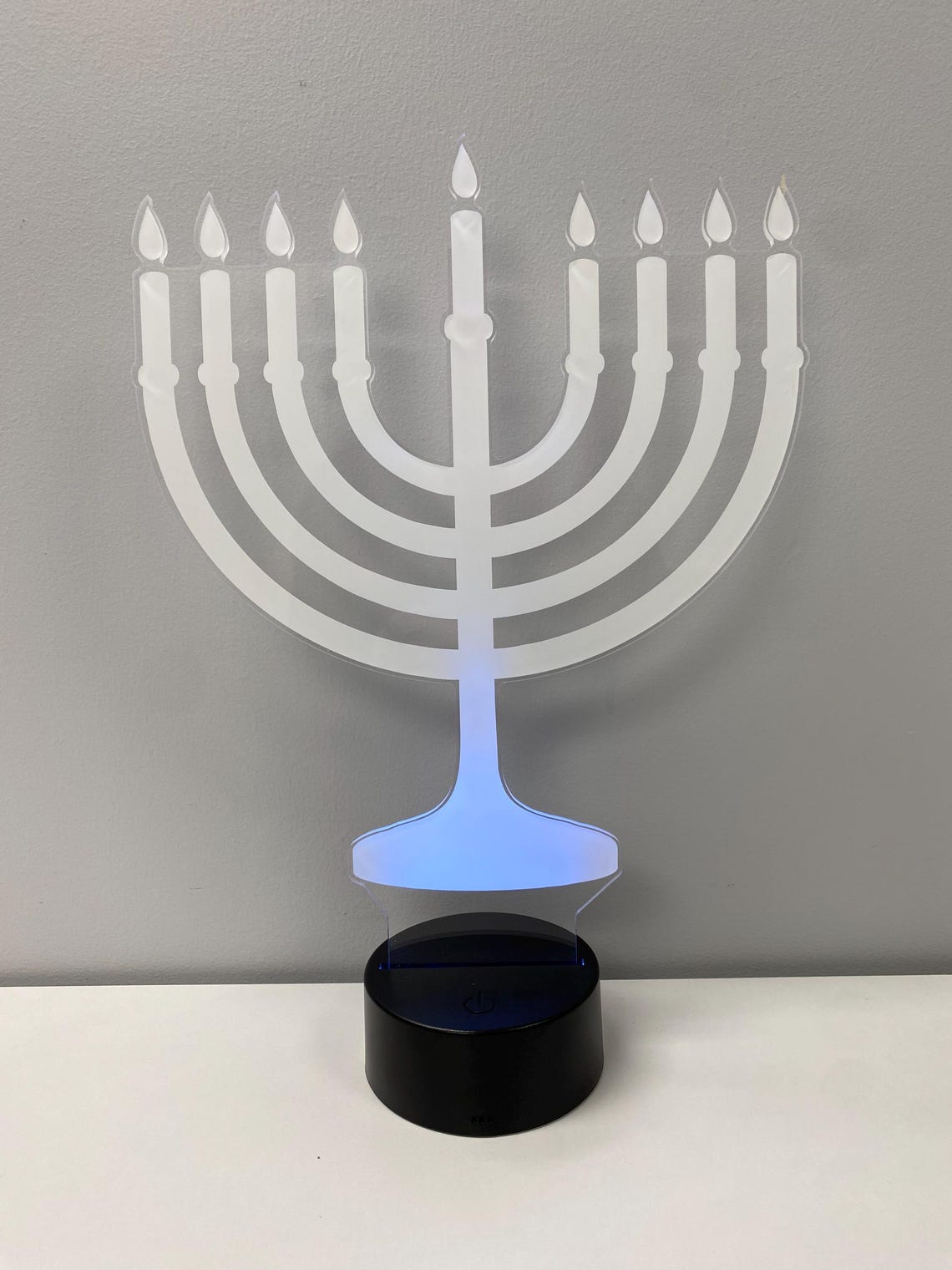Menorah LED Acrylic Light up Centerpieces | Nightlight | Hanukkah Decor ...