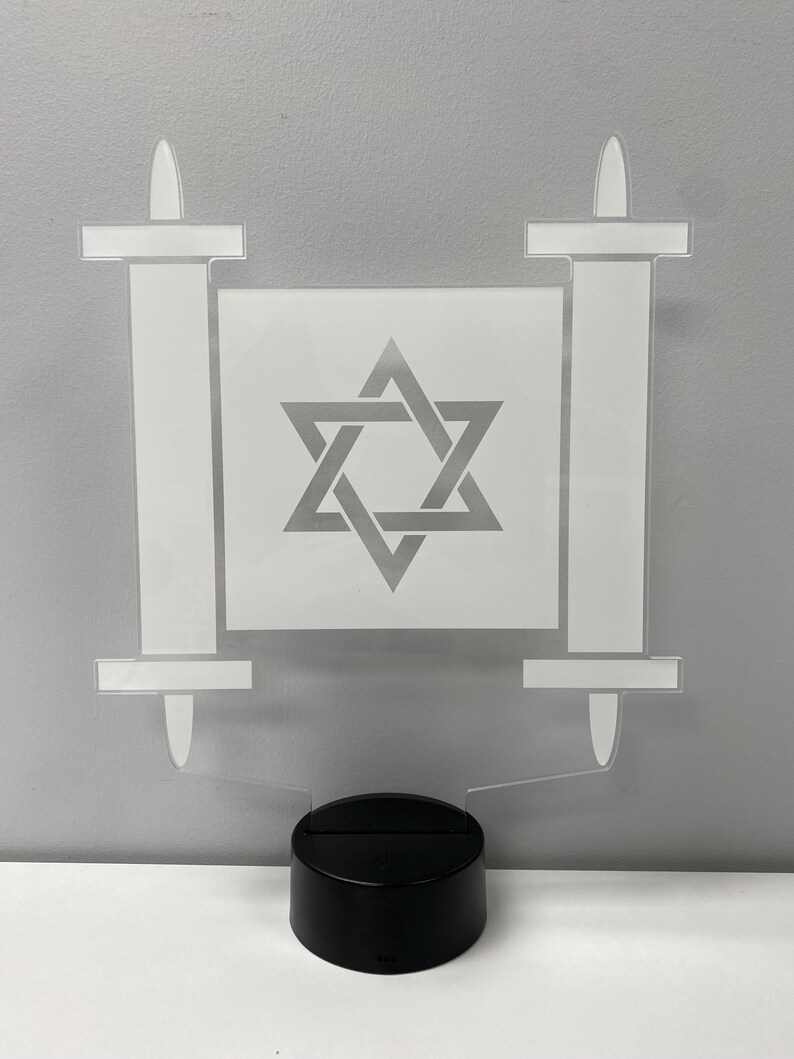 Torah LED Acrylic Light up Centerpieces | Nightlight | Hanukkah Decor ...