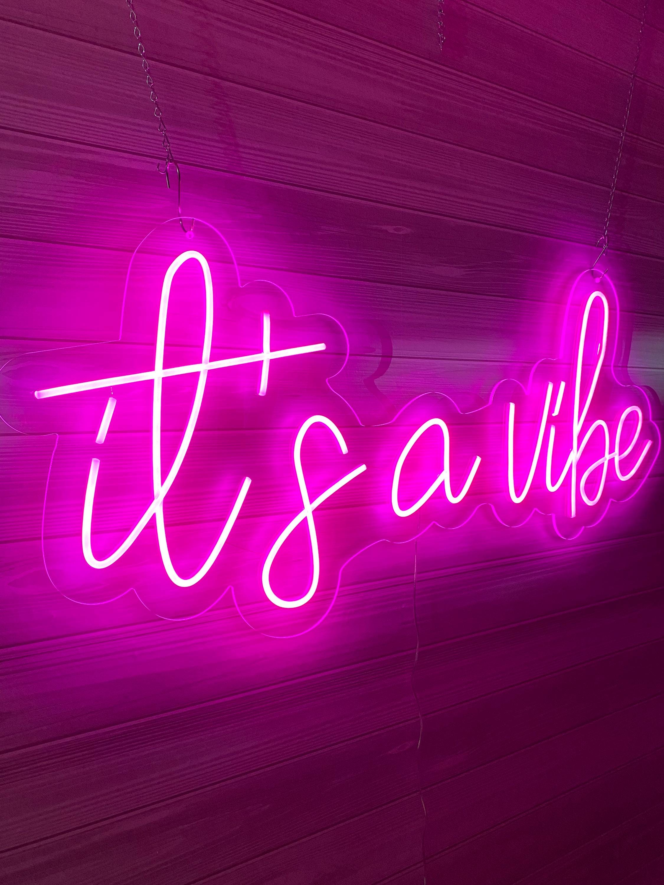 It's a Vibe Acrylic Neon Sign | Birthday Party Neon Sign | Wedding Neon ...