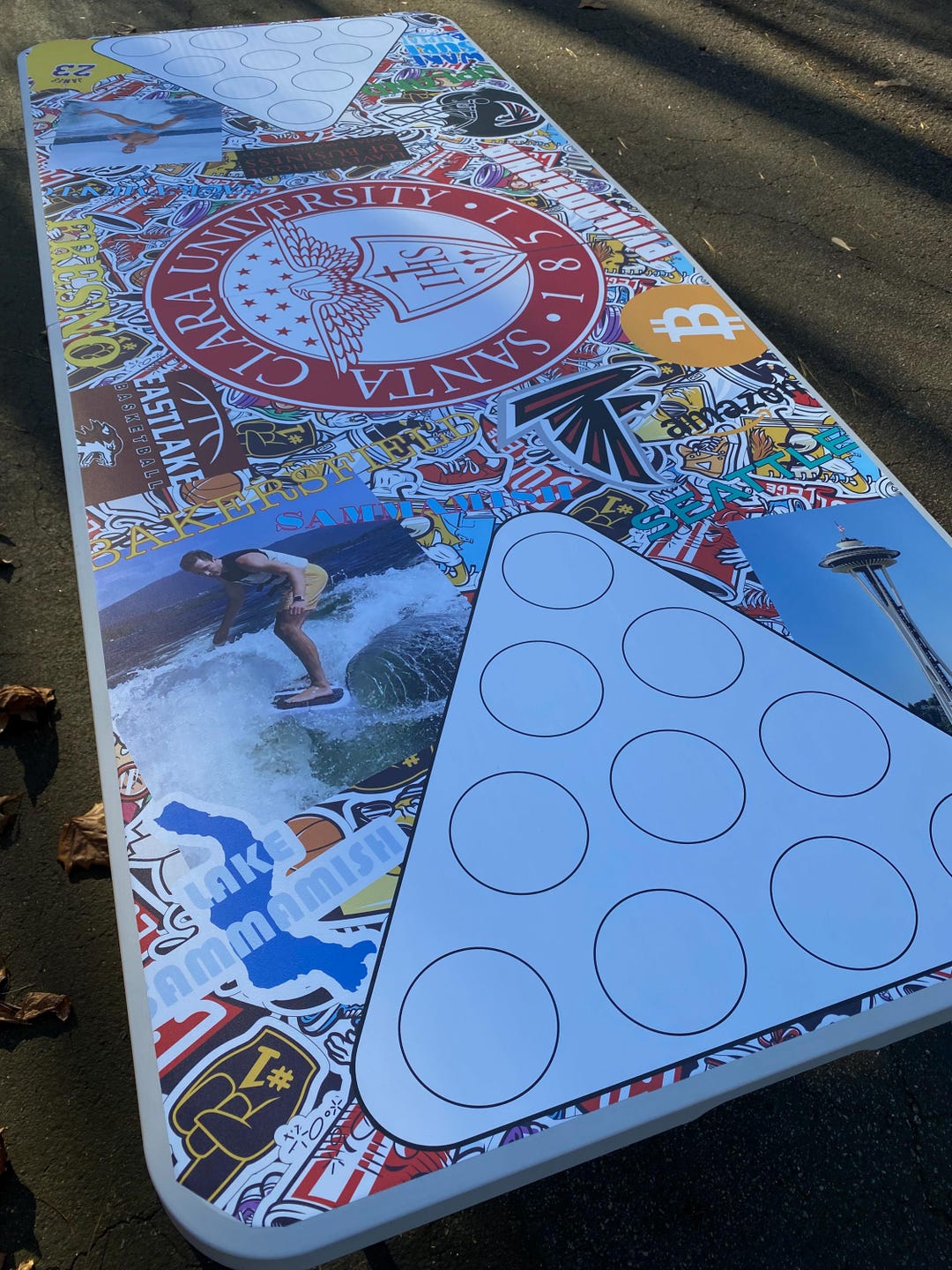 Custom Santa Clara University Inspired Beer Pong Table | College Gift ...
