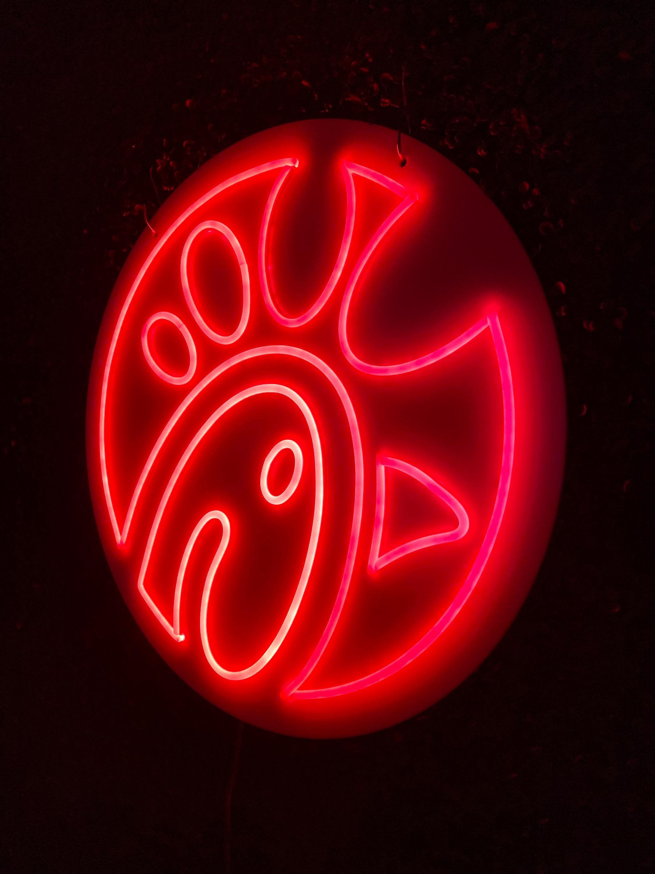 Chick-fil-a Chicken Neon Sign | Acrylic Neon Sign | Custom Neon Sign - Etsy