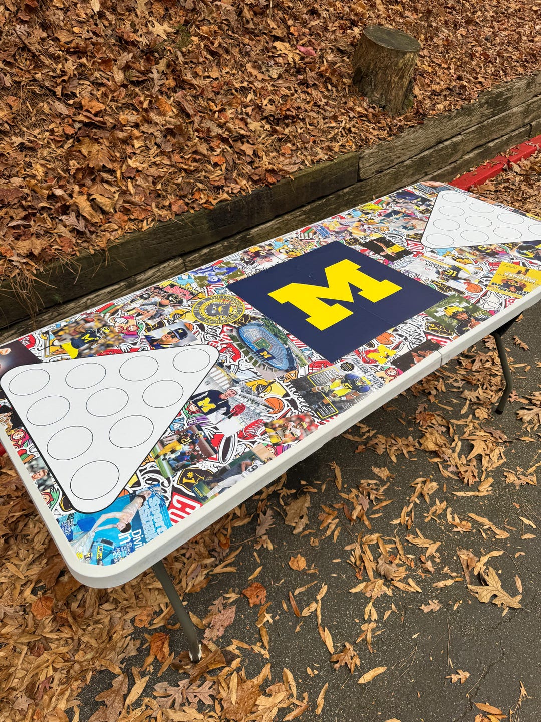 Custom University of Michigan Inspired Beer Pong Table | College Gift ...