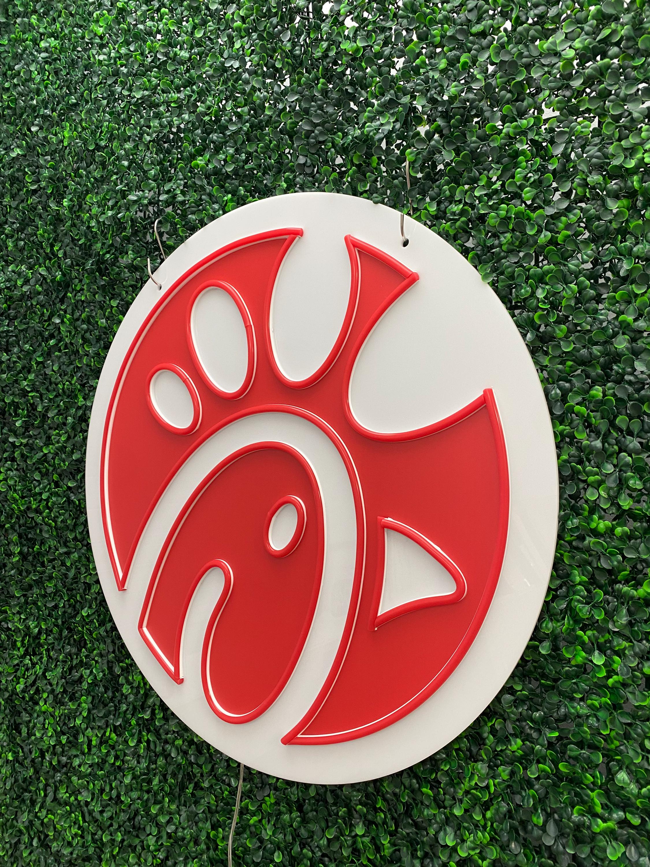 Chick-fil-a Chicken Neon Sign | Acrylic Neon Sign | Custom Neon Sign - Etsy