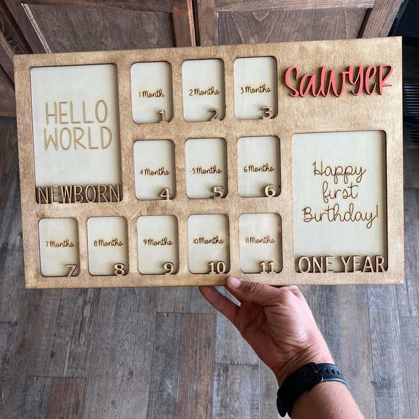 Monthly Baby Photo Frame - Etsy