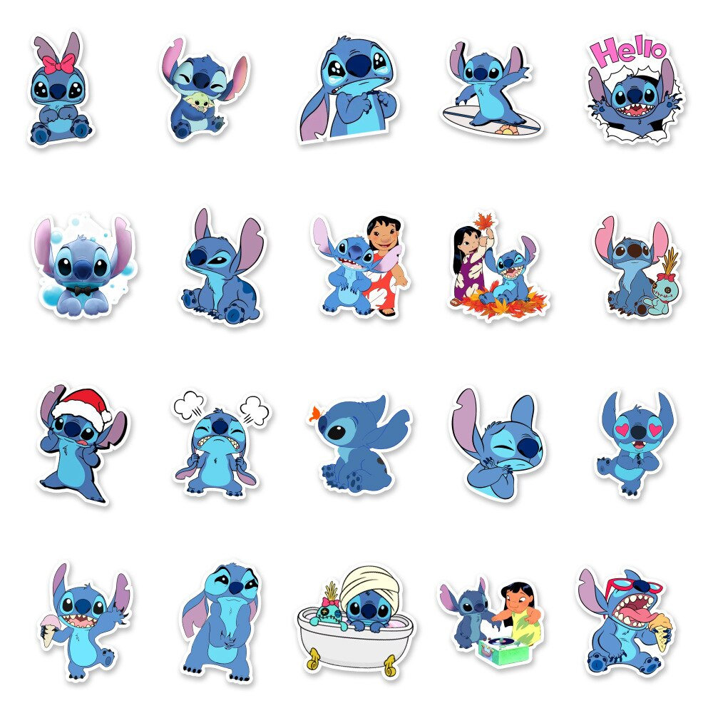 Stitch Stickers Pack Cute Stitch Vinyl Stickers Sticker - Etsy