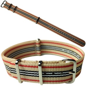 18mm 20mm 22mm One-piece Nylon Watch Straps - Patterned Military ...