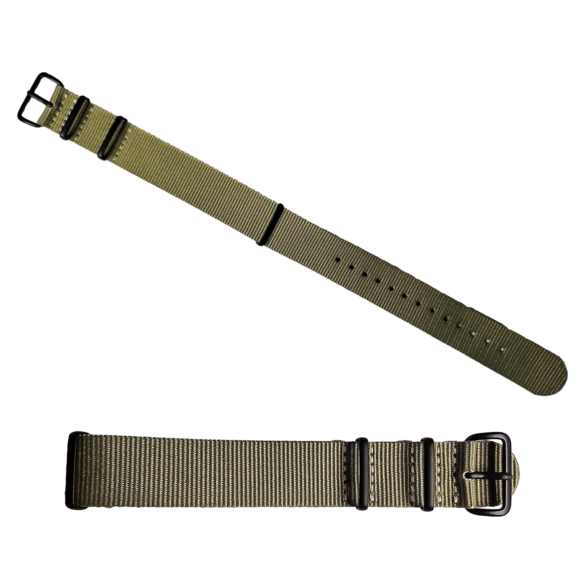 16mm 18mm 20mm 22mm One-piece Nylon Watch Straps - Military Wristwatch ...
