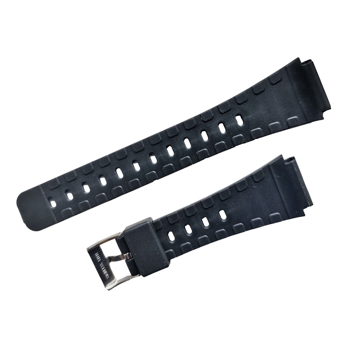 18mm 20mm Black PVC Plastic Watch Straps Lightweight and Waterproof ...