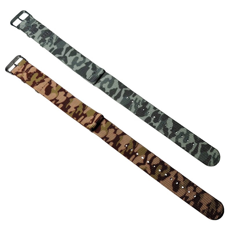 16mm 18mm 20mm 22mm 24mm Military-style Camouflage Military Watch ...