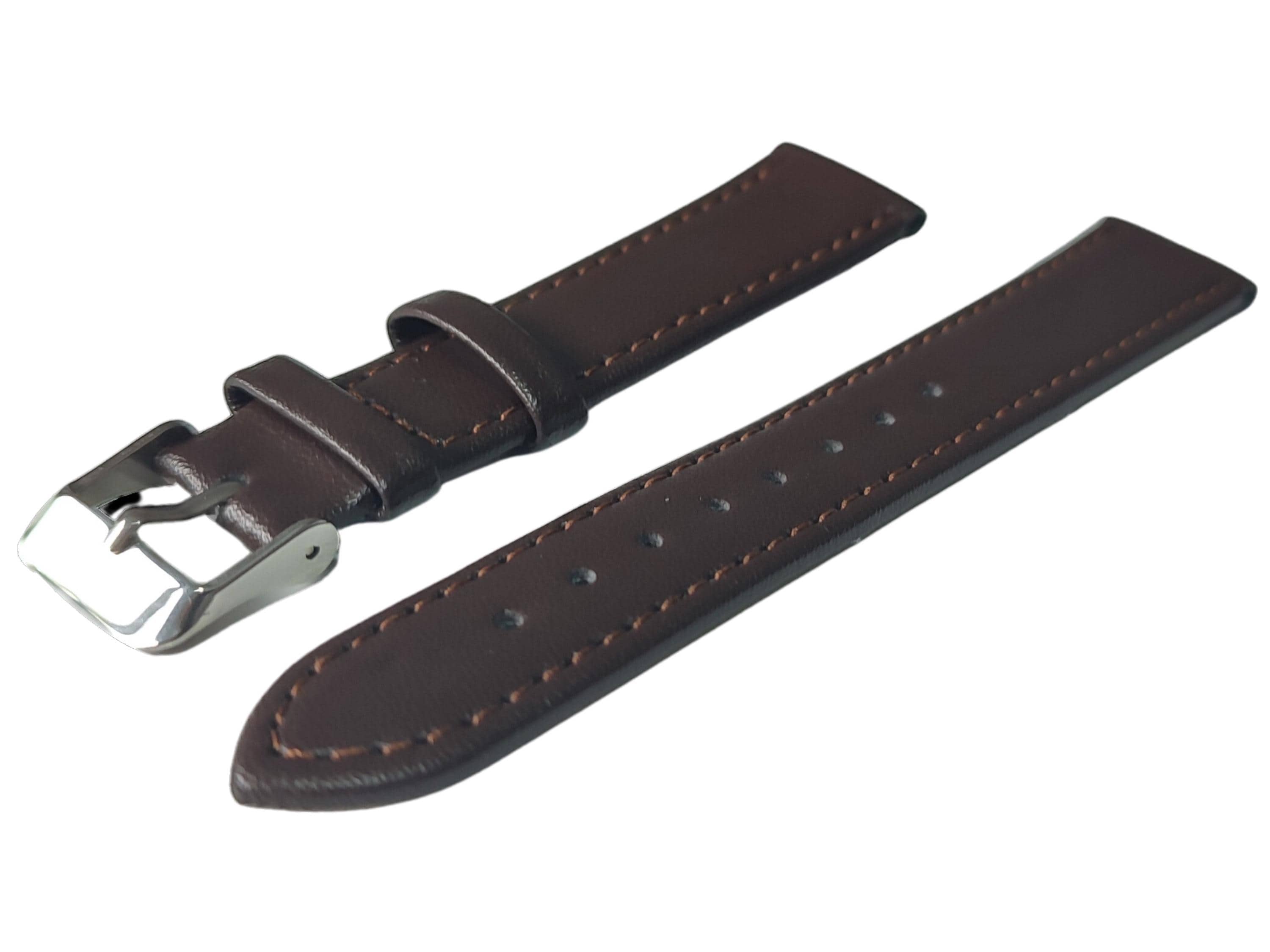 10mm 12mm 14mm 16mm 18mm Calf Grain Genuine Leather Watch Straps ...
