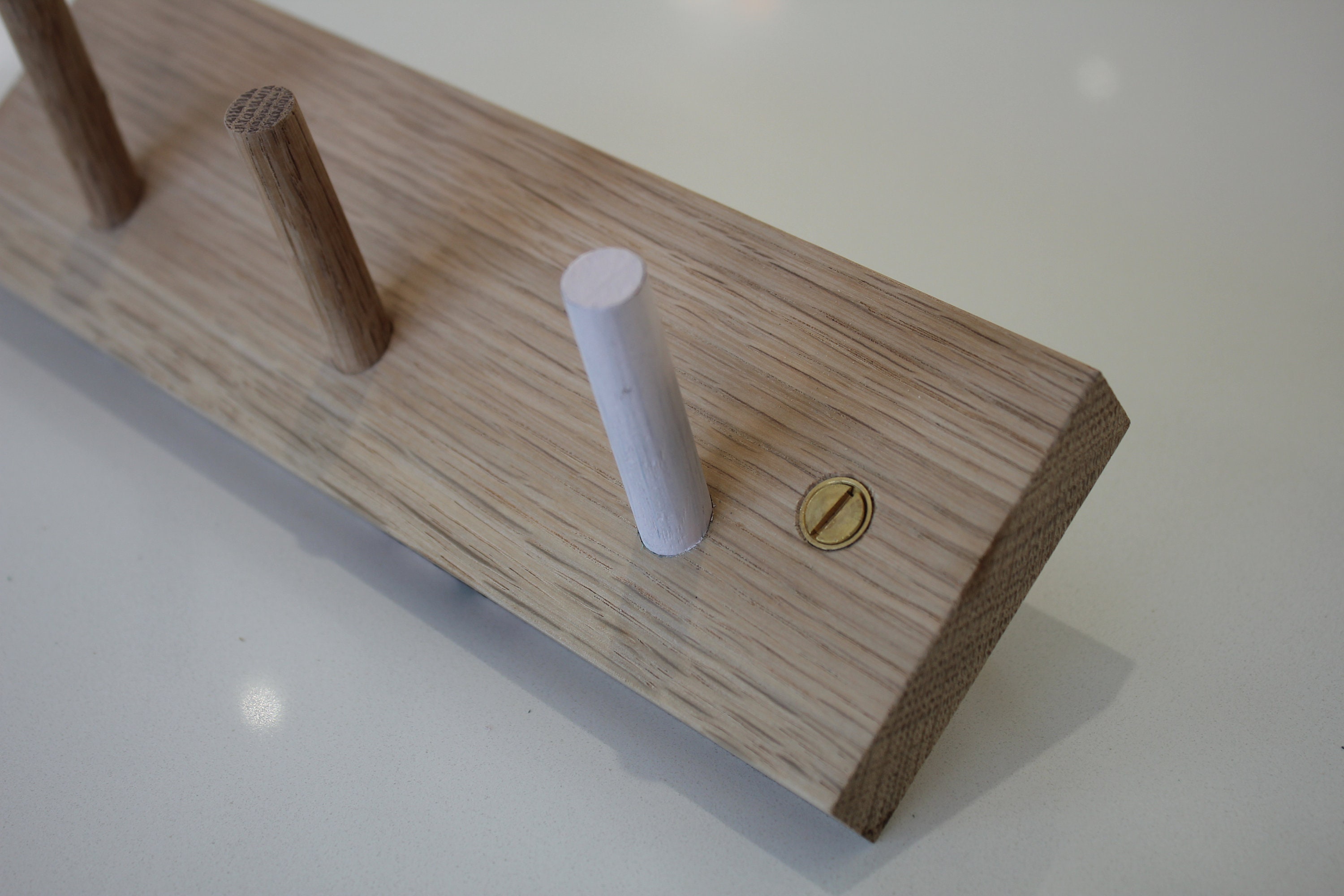 Handmade Solid Oak Coat Hook Peg Rail - Etsy UK