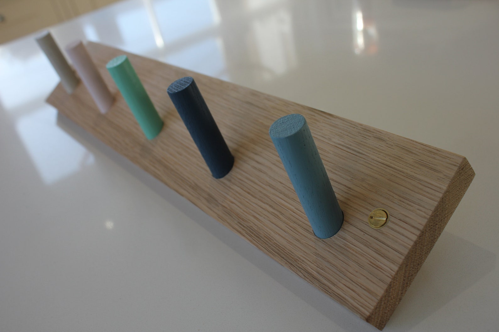 Coat Hook Peg Rail - Coat Rack. Handmade From Solid Oak. Long Chunky ...