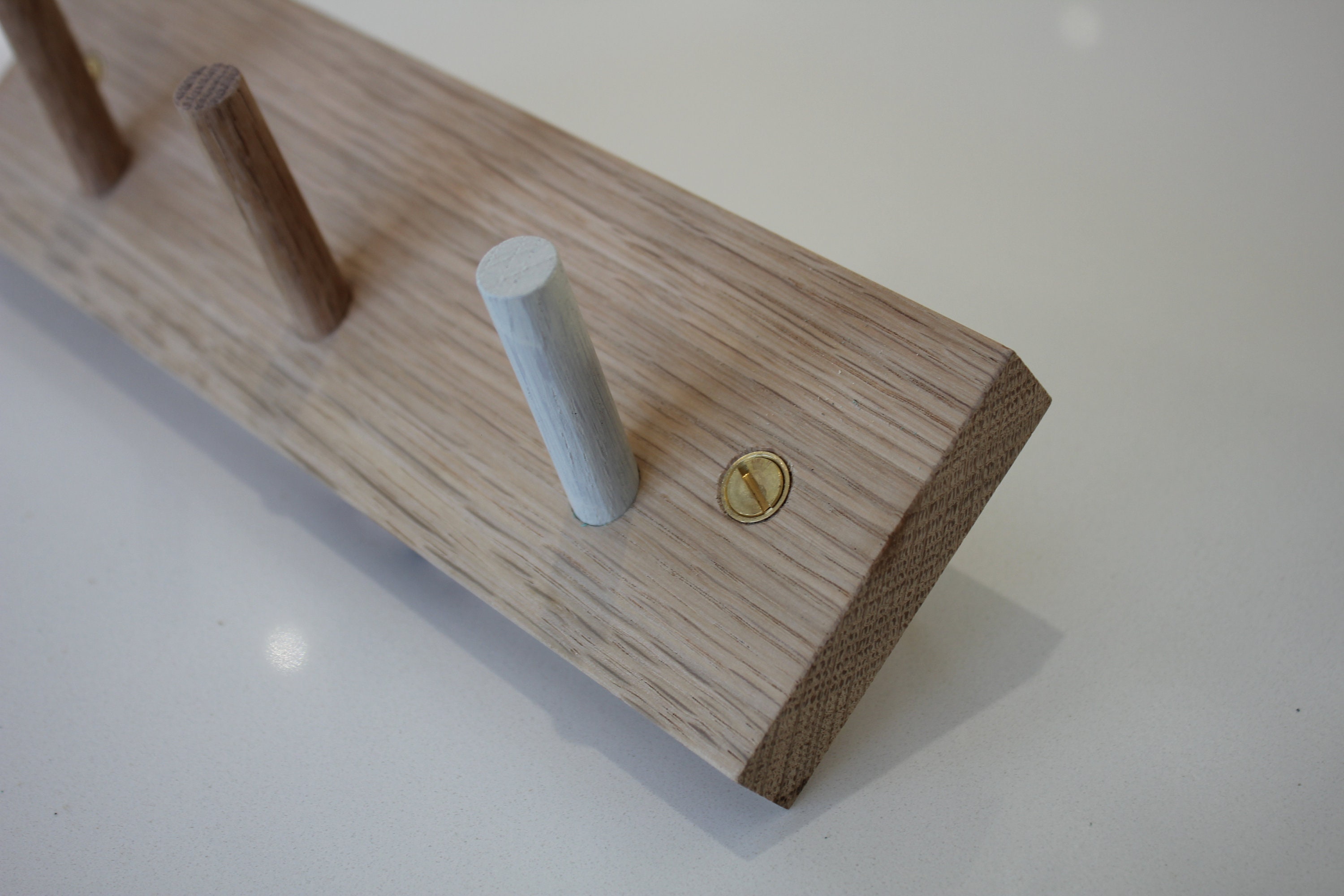 Handmade Solid Oak Coat Hook Peg Rail - Etsy UK
