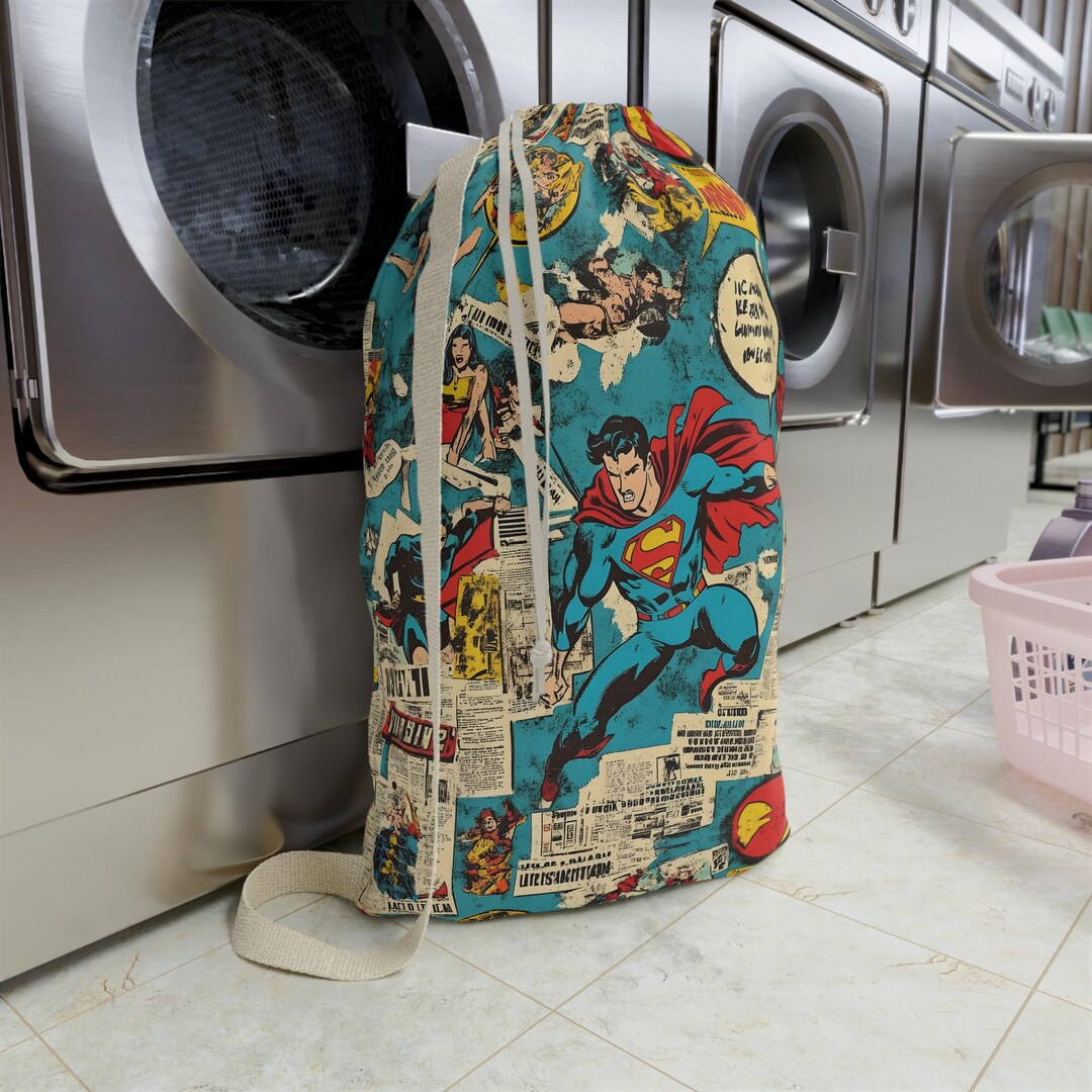 Superhero Laundry Bag - Comic Book Style, Perfect for Kids, Laundry Day ...