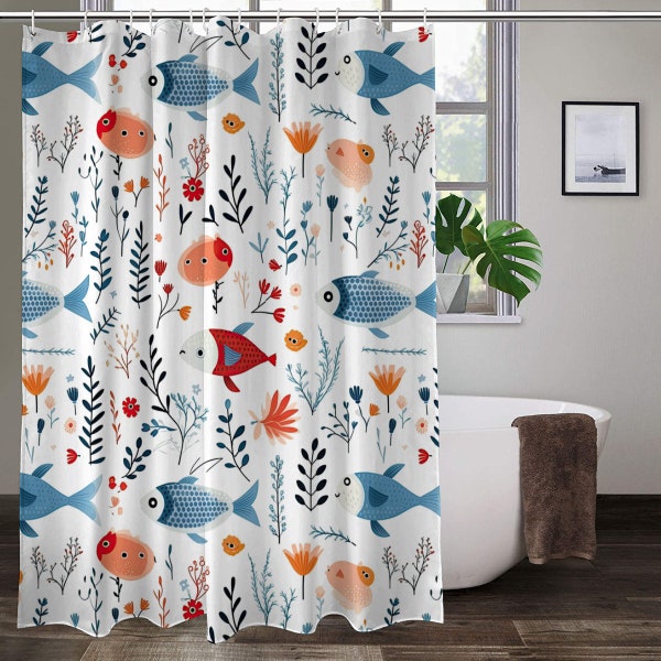 Fish Shower Curtain - Etsy