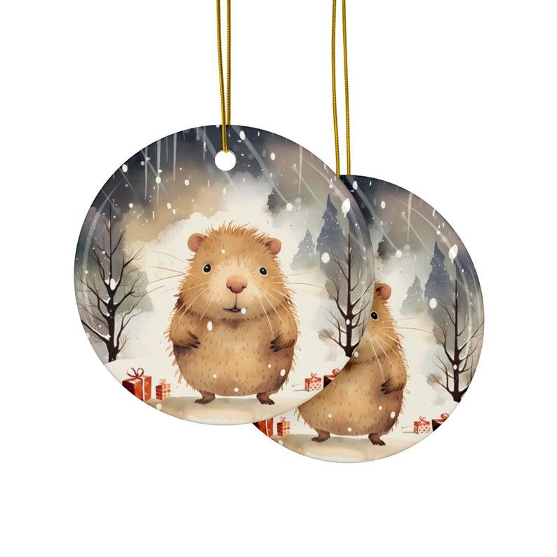 Capybara Christmas Ornaments - Etsy