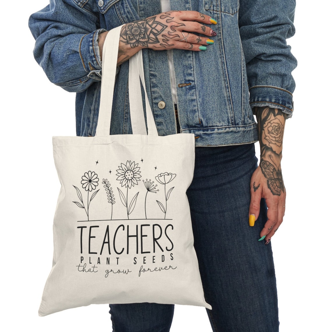 Teacher Tote Bag Teacher Book Bag Teacher Gift Teachers - Etsy