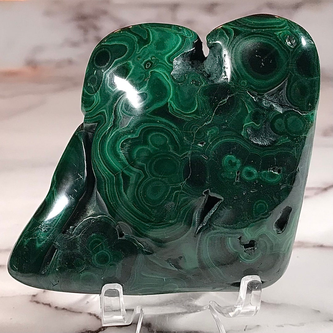 4.16 Gorgeous Malachite Free Form 13.9oz, Beautiful Rare Polished ...