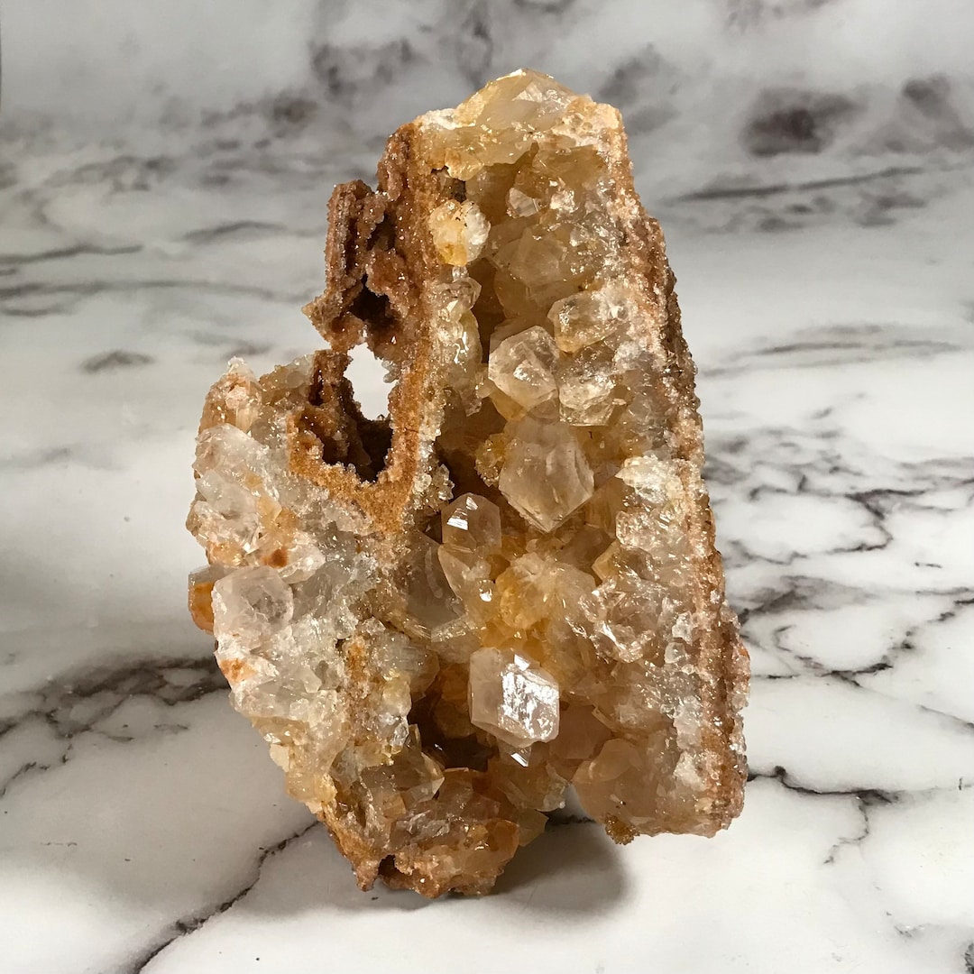 5.3 Dazzling Rare Golden Limonite Quartz Cluster 21.8oz, Intense ...
