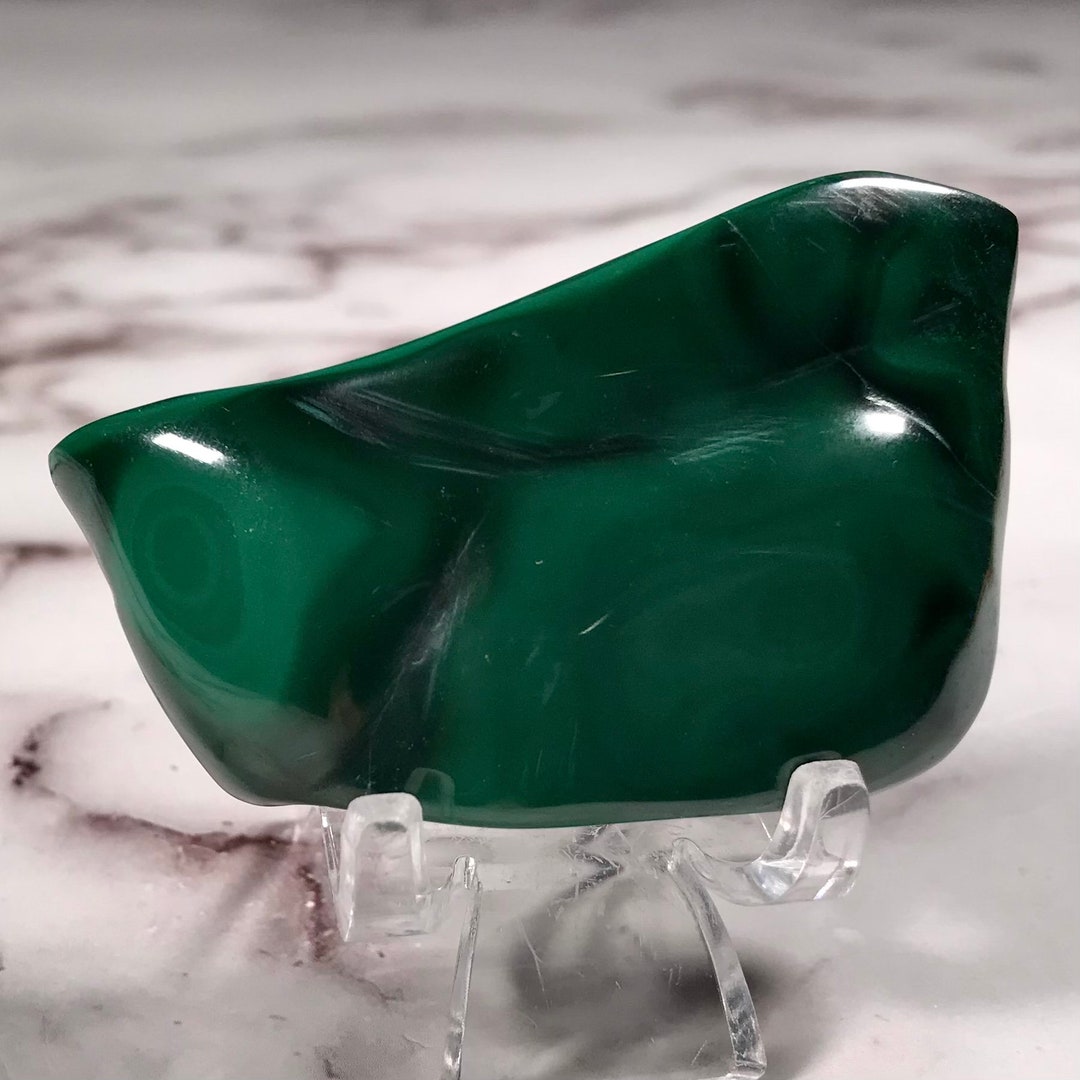 2.43 A Beautiful bird Malachite Free Form 3oz, Natural Malachite Palm ...