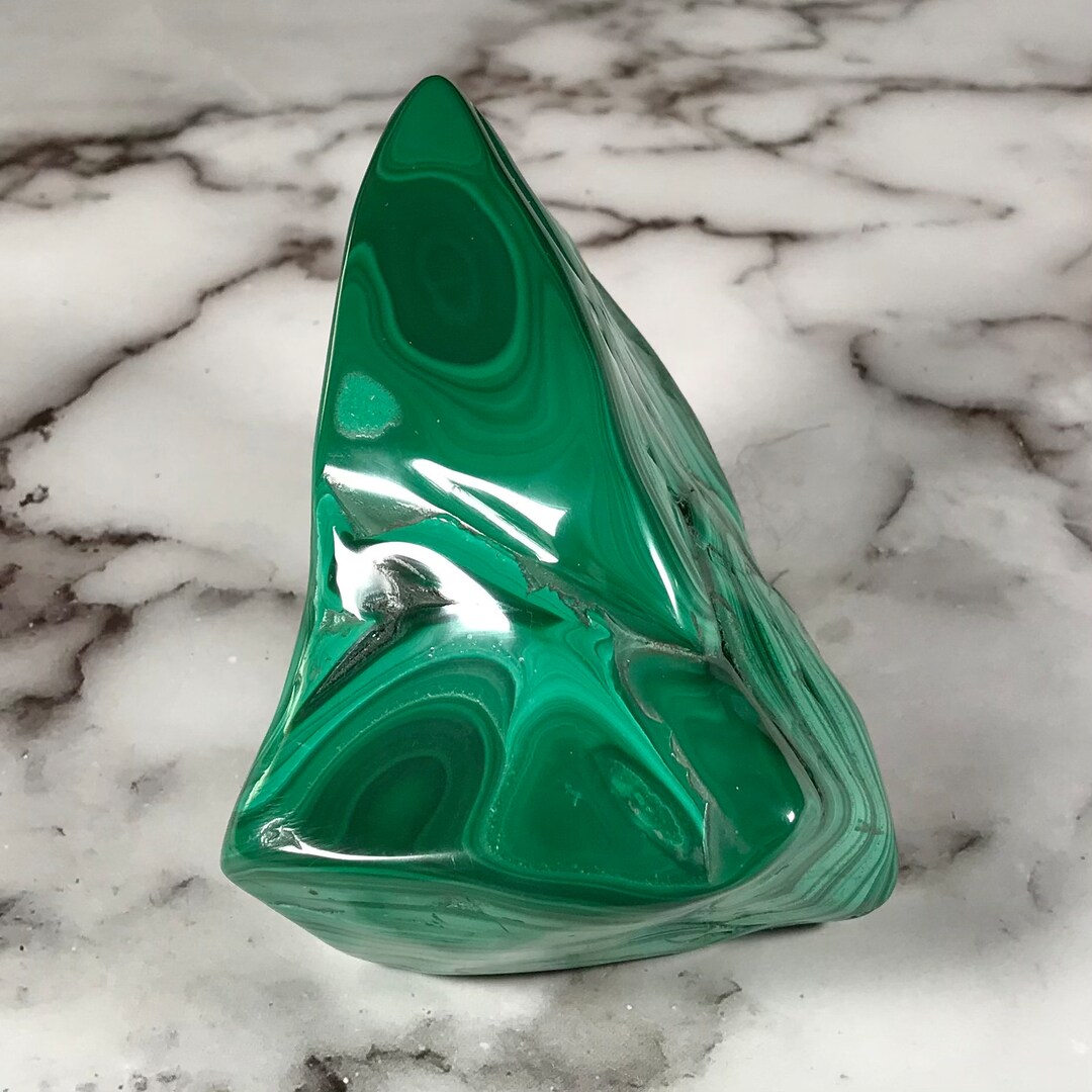 4.09 Stunning Malachite Wedge Free Form 26oz, Natural High Quality ...