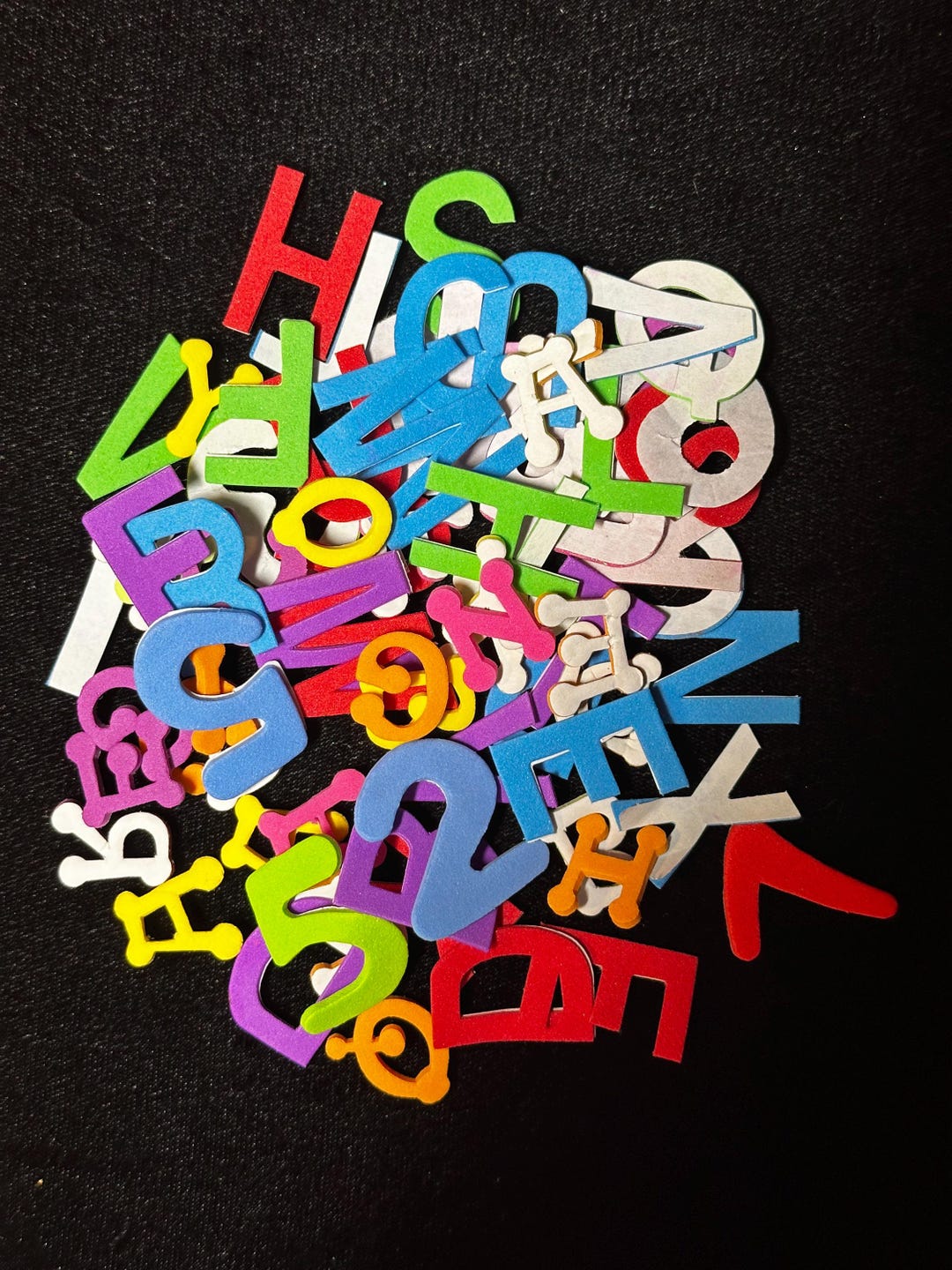 Vintage Foam Alphabet & Number Stickers - Colorful Craft Supply (200 or ...