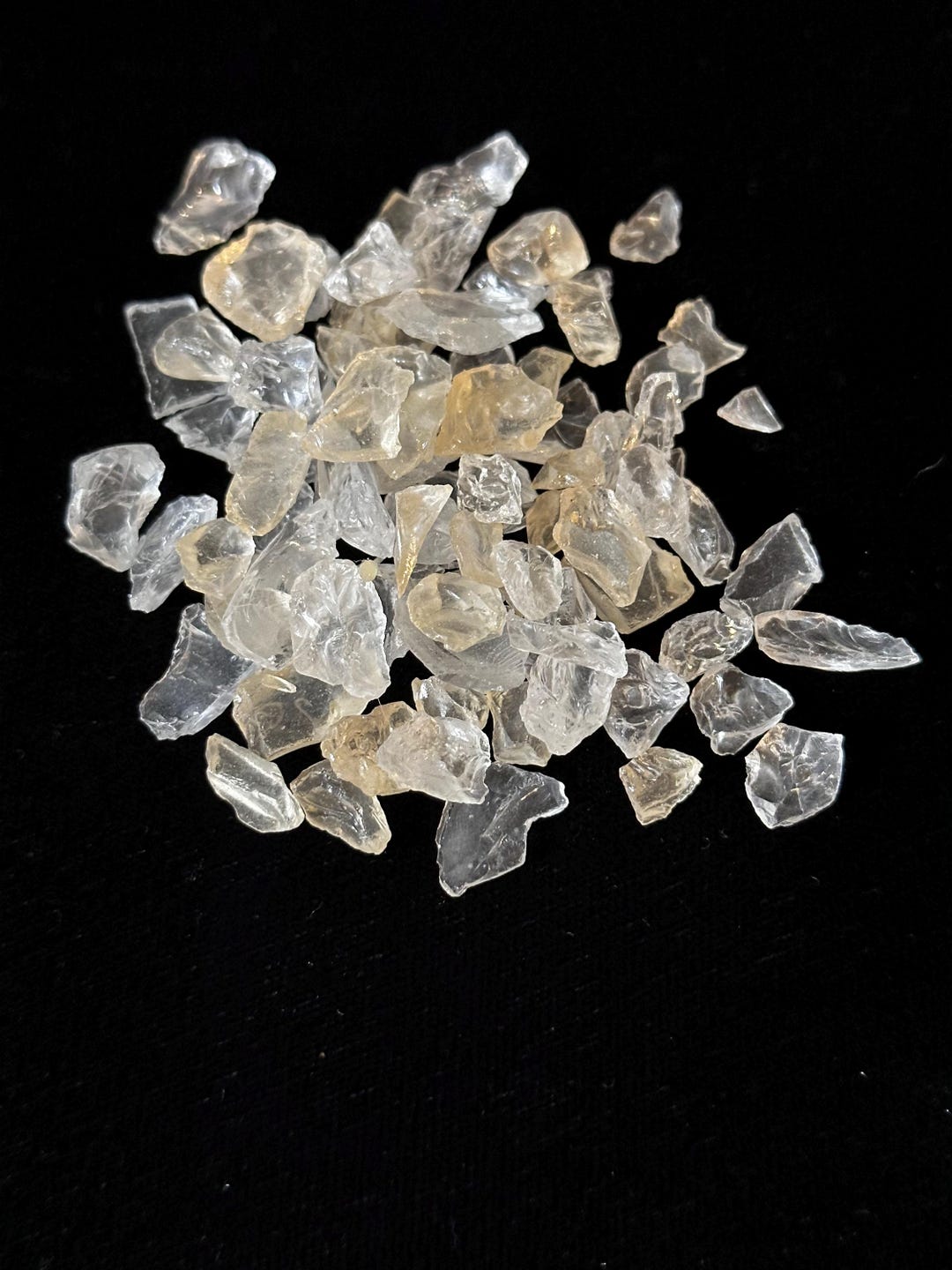 Vintage Clear & Gold Tinted Glass Shards – 100g Bag – Authentic Craft ...