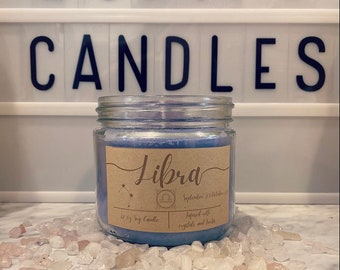 Libra Zodiac Candle , Scented Candle by Willowroot Apothecary - Etsy ...