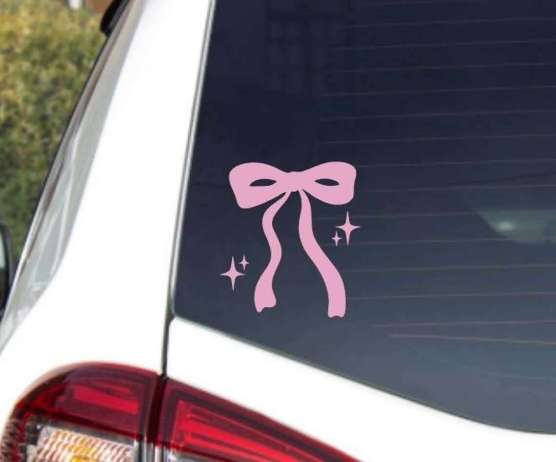 Bow Car Decal - Etsy