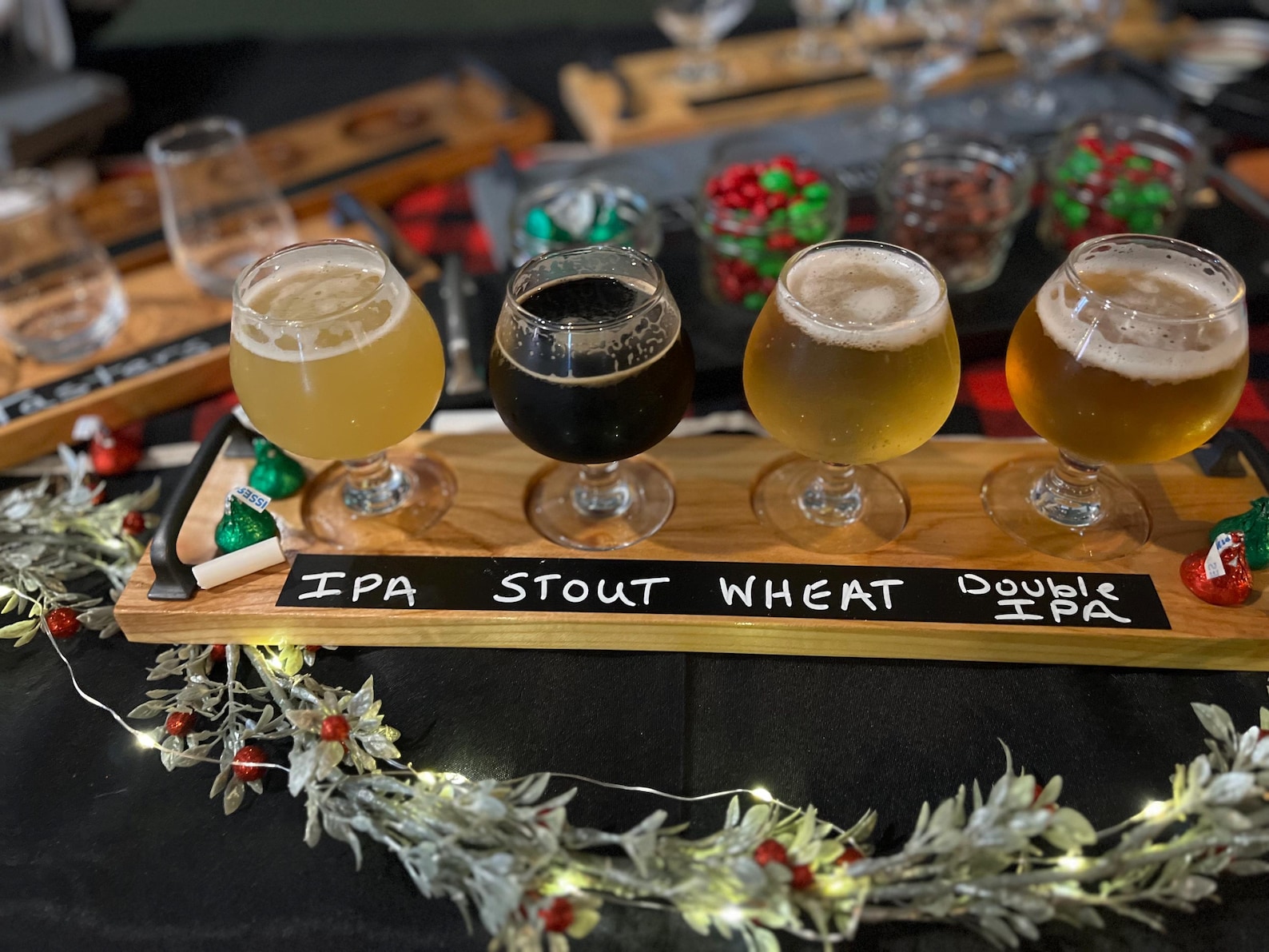 Beer Flight Serving Tray, Wine Flight, Whiskey Flight, Chalkboard ...