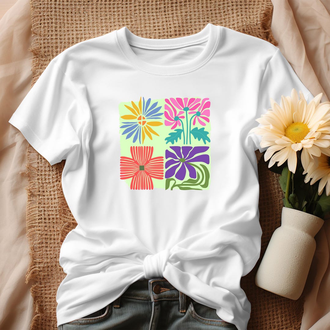 T-shirt Flowers, Art Shirt, Blossom Shirt, Summer Shirt Women ...