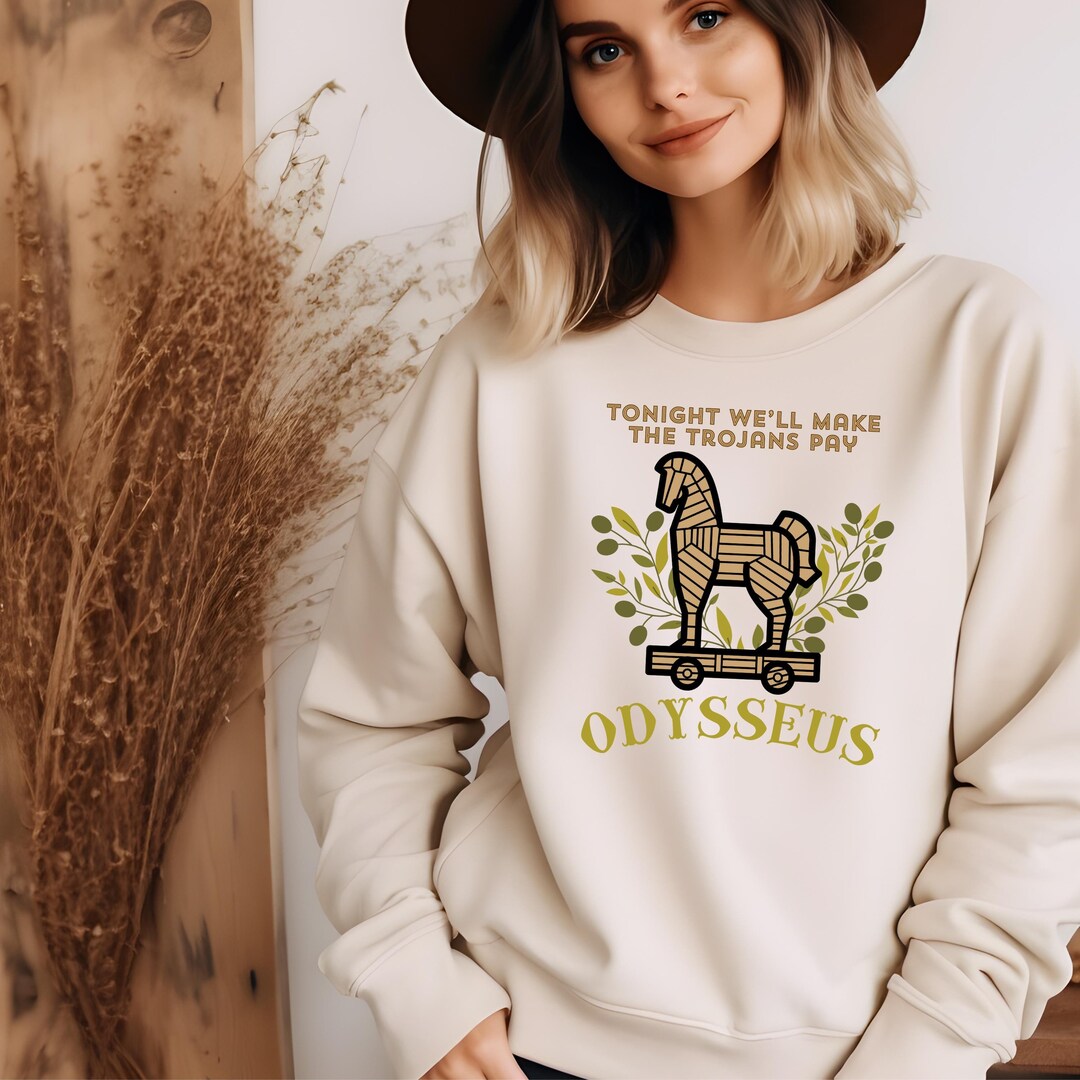 Epic Odysseus Troy Sweater, Musical Ancient Greece Sweater,greek ...