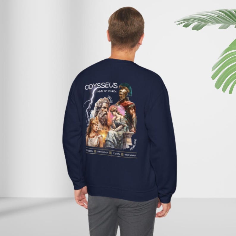 Epic Sweater Odysseus, Musical Odyssey, Zeus Sweater, Back Print ...