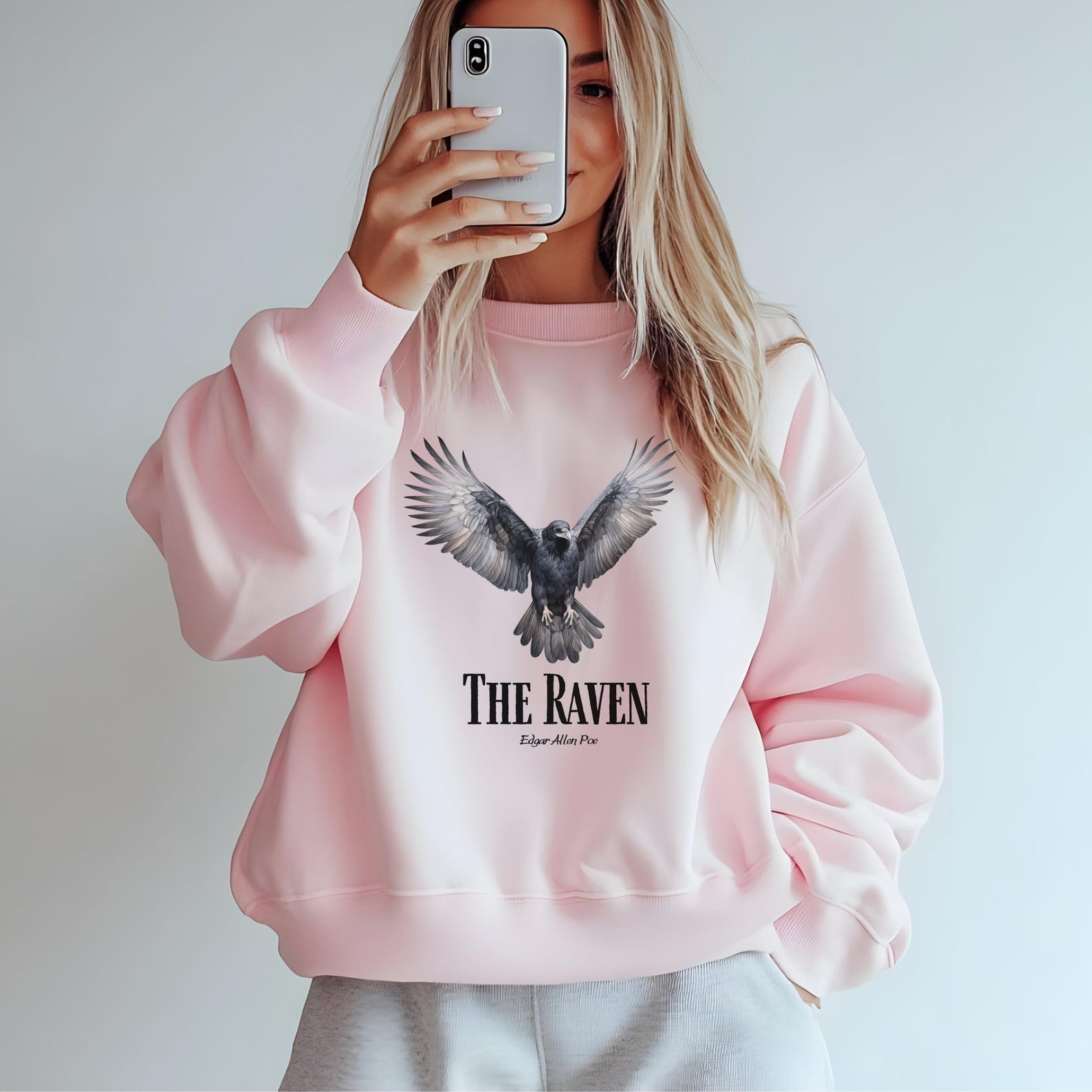 Cozy Sweater THE RAVEN - Poem by Edgar Allan Poe, Crow Sweater, Raven ...