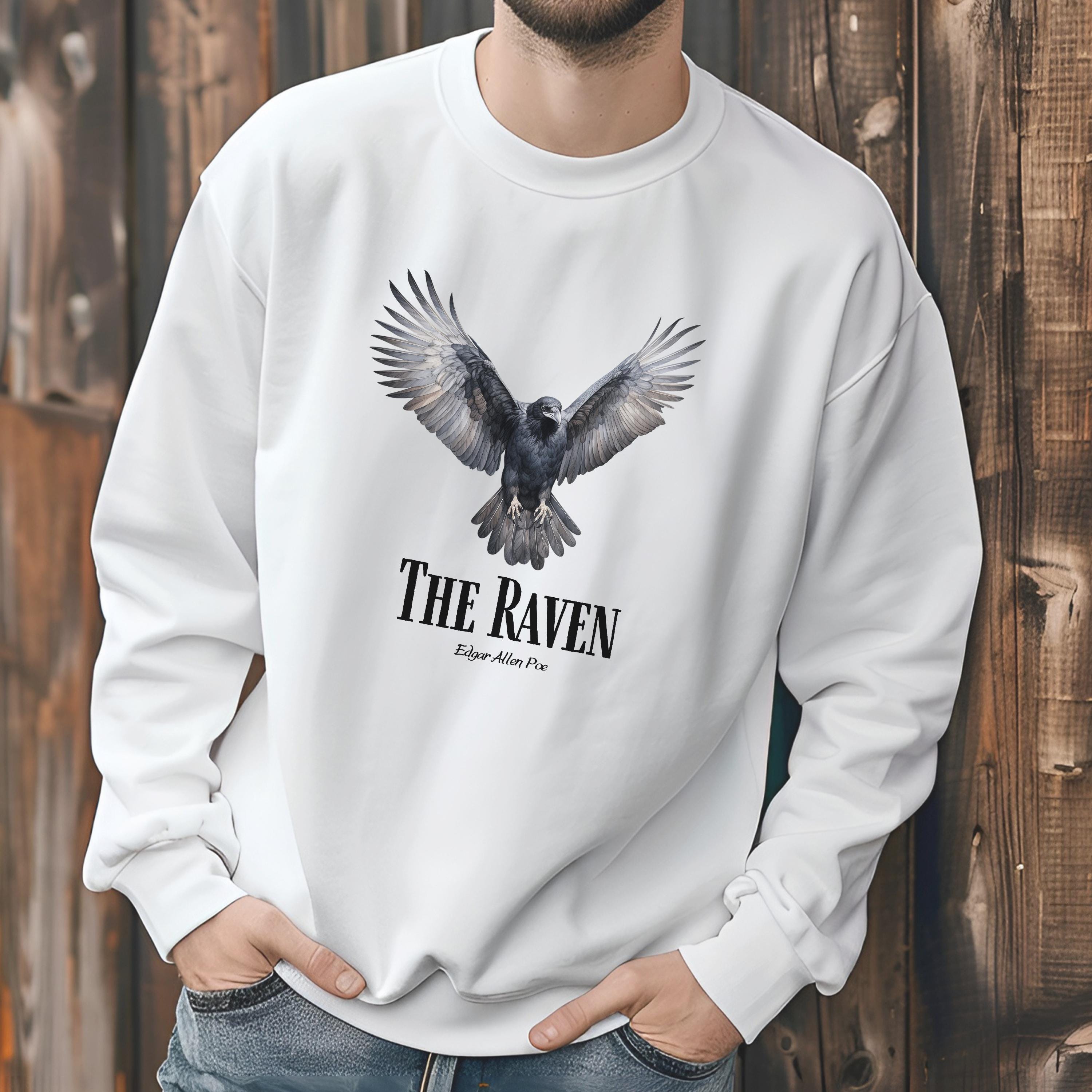 Cozy Sweater THE RAVEN - Poem by Edgar Allan Poe, Crow Sweater, Raven ...