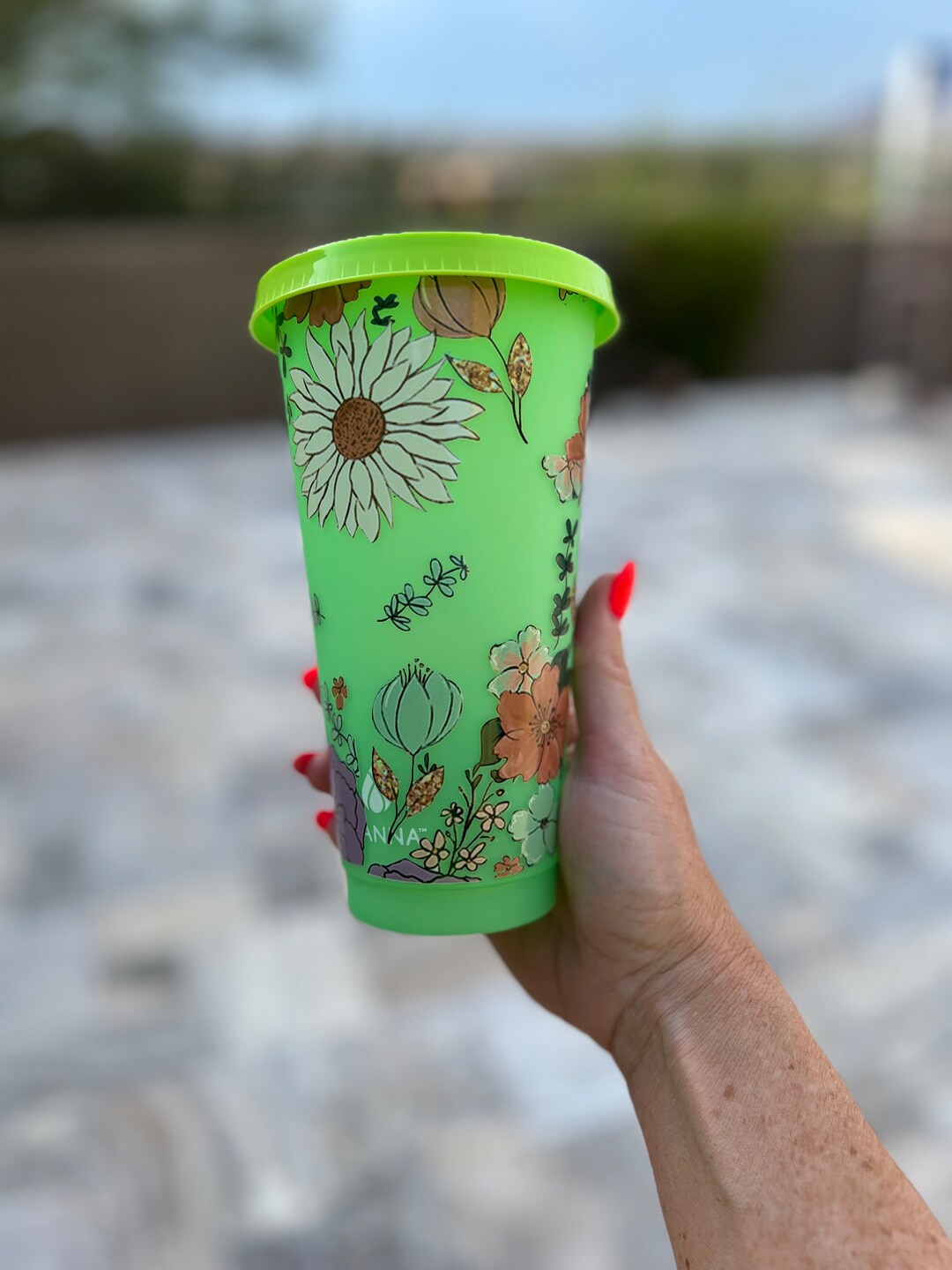 Vintage Garden Flower 24oz Color Changing Cup / Color Changing Cup ...