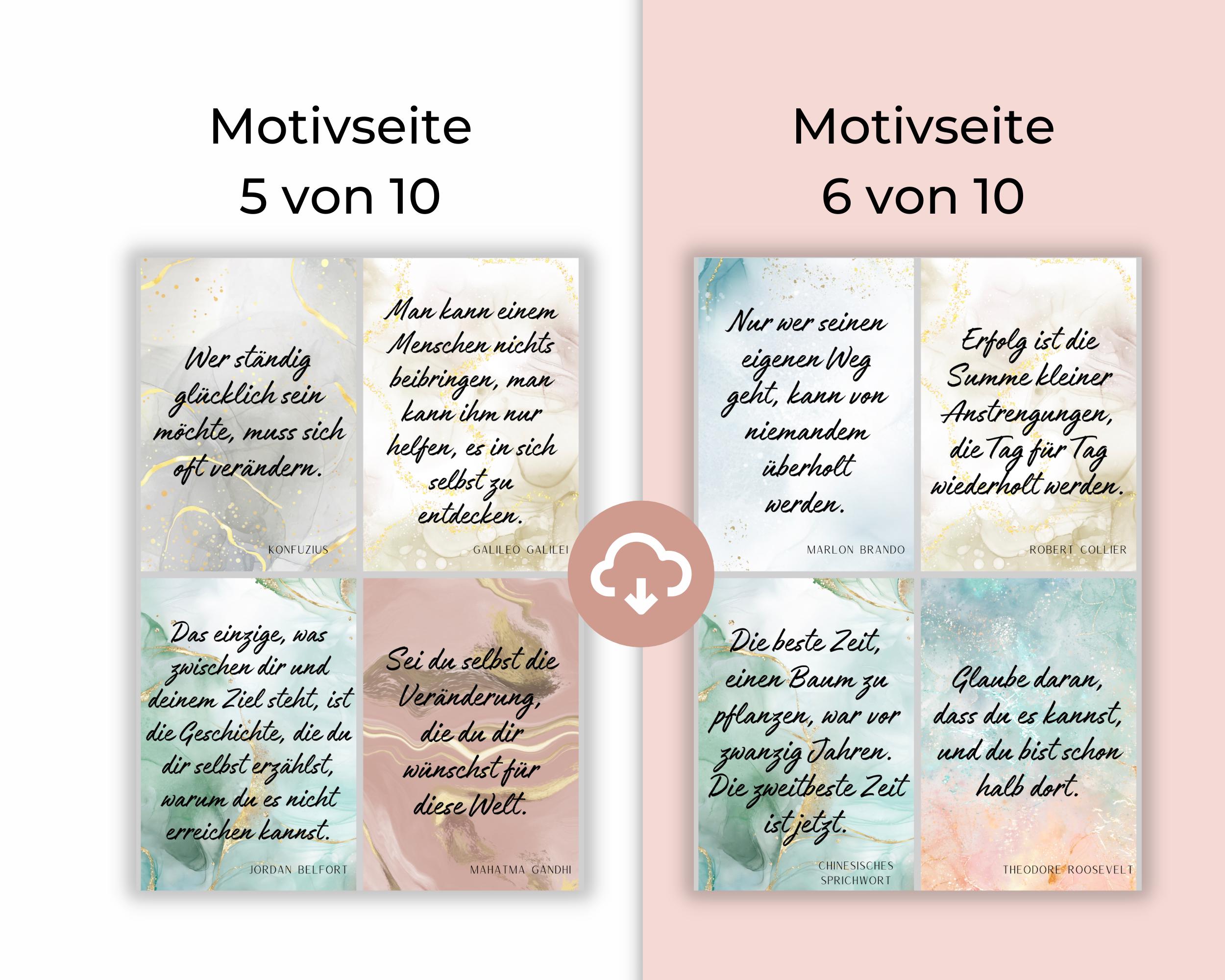 40 positive Zitate Sprüche zum Ausdrucken, Mutmacher & positive ...