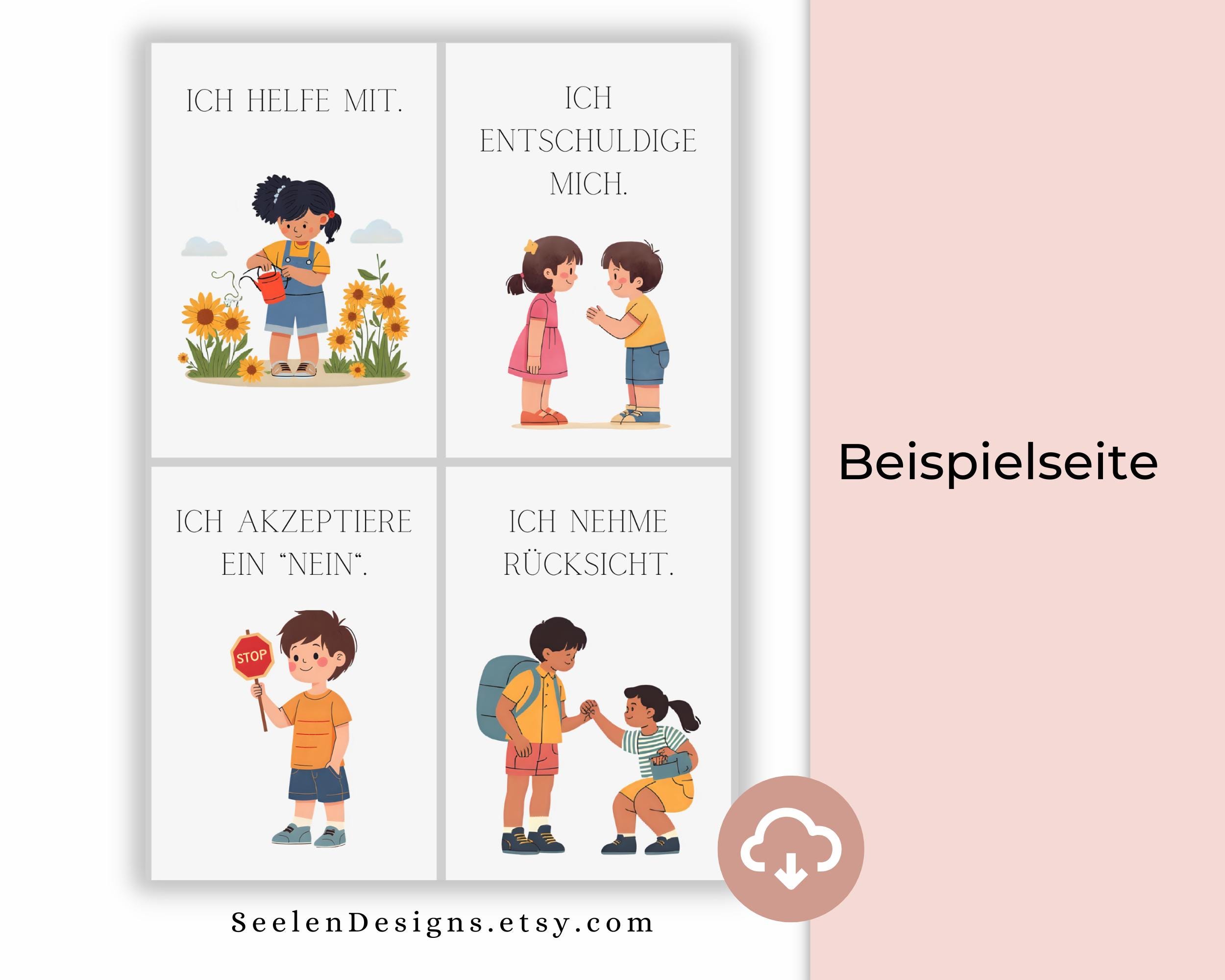 Regelkarten Kita Bildkarten Kindergarten und Kinderkrippe - 108 ...